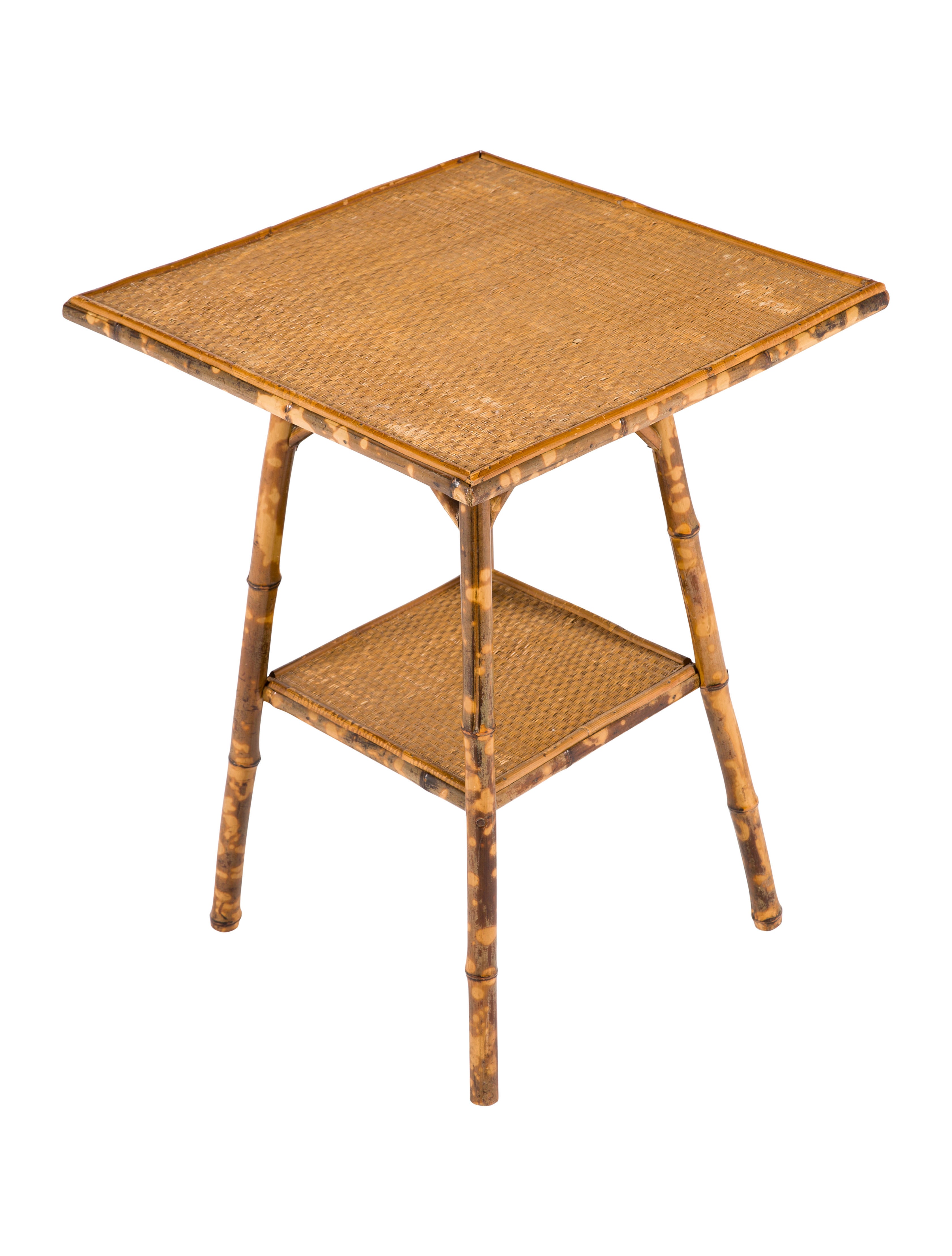 Table Bamboo & Cane Accent Table - Brown Tables, Furniture - TABLE20417 ...