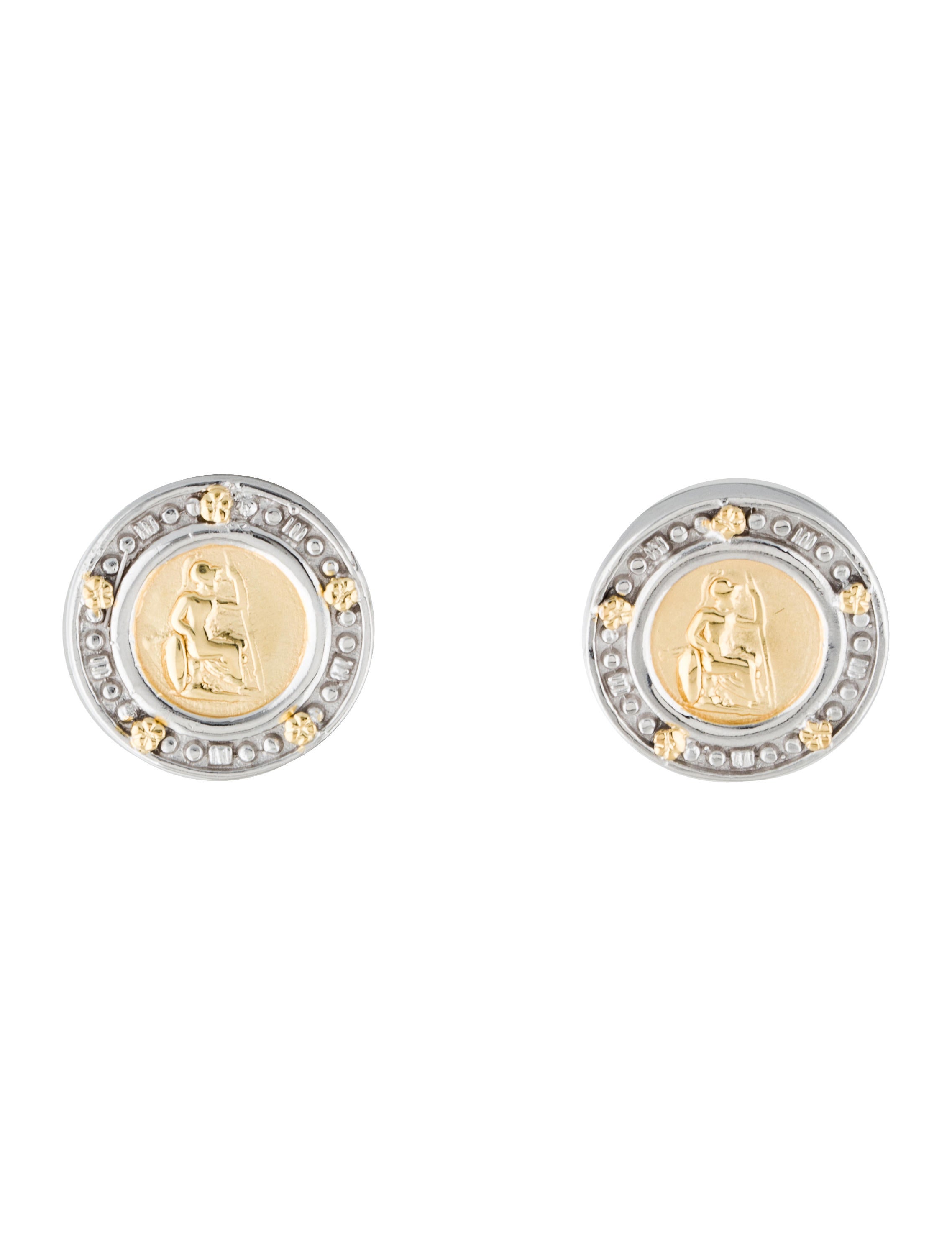 Tagliamonte Two-Tone Venetian Cameo Earclips - Earrings - TAM20127 ...
