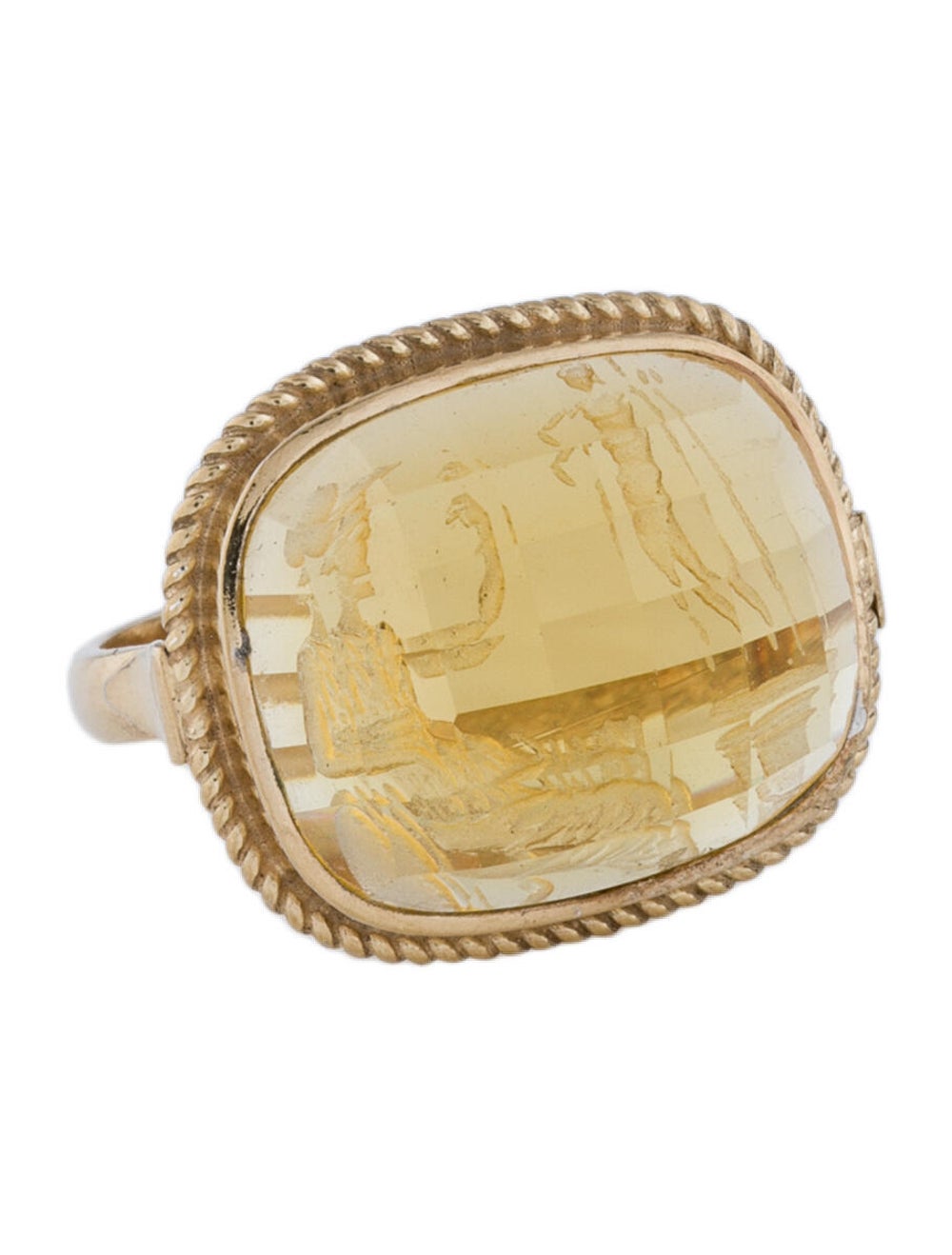 Tagliamonte Venetian Intaglio Cocktail Ring - 18K Yellow Gold-Plated ...