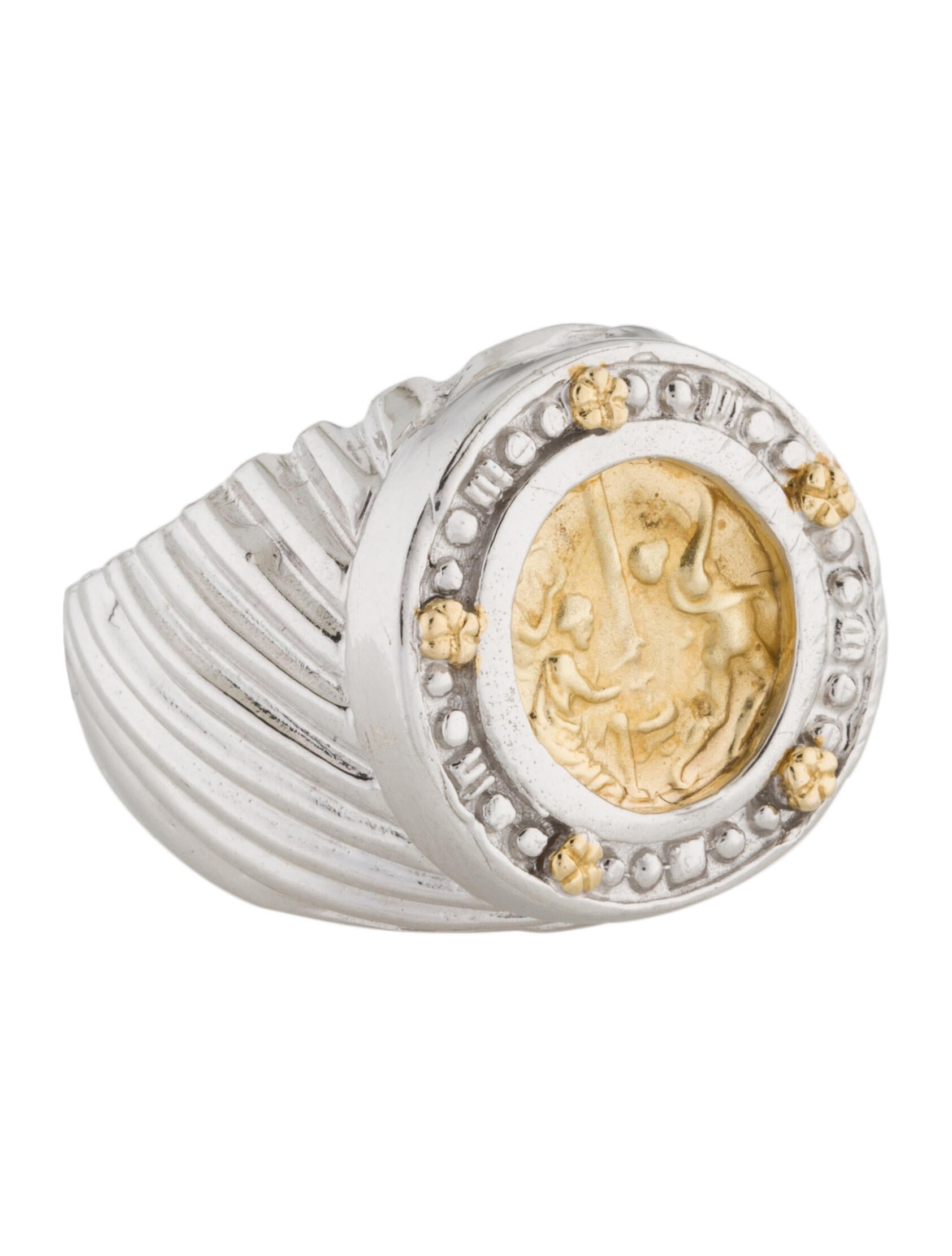 Tagliamonte Two-Tone Signet Ring - Sterling Silver Signet Ring, Rings ...