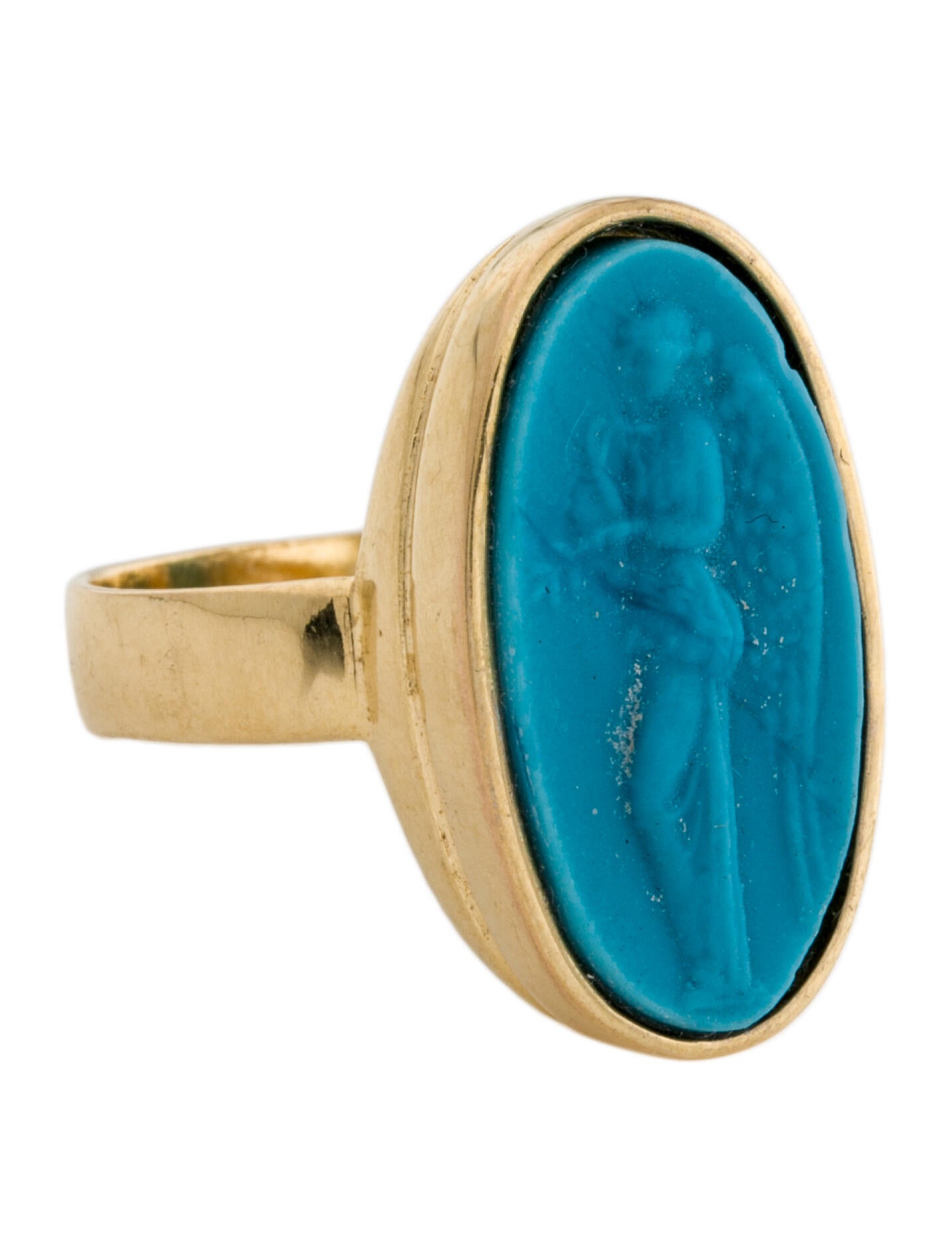 Tagliamonte Venetian Cameo Cocktail Ring - Black, 18K Vermeil Cocktail ...