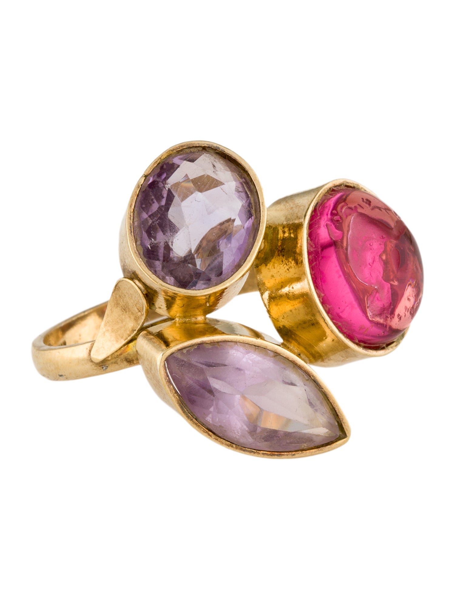 Tagliamonte Amethyst Venetian Cameo Cocktail Ring - 18K Yellow Gold ...