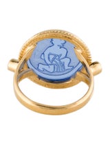 Tagliamonte Topaz & Venetian Glass Intaglio Cocktail Ring - Sterling ...