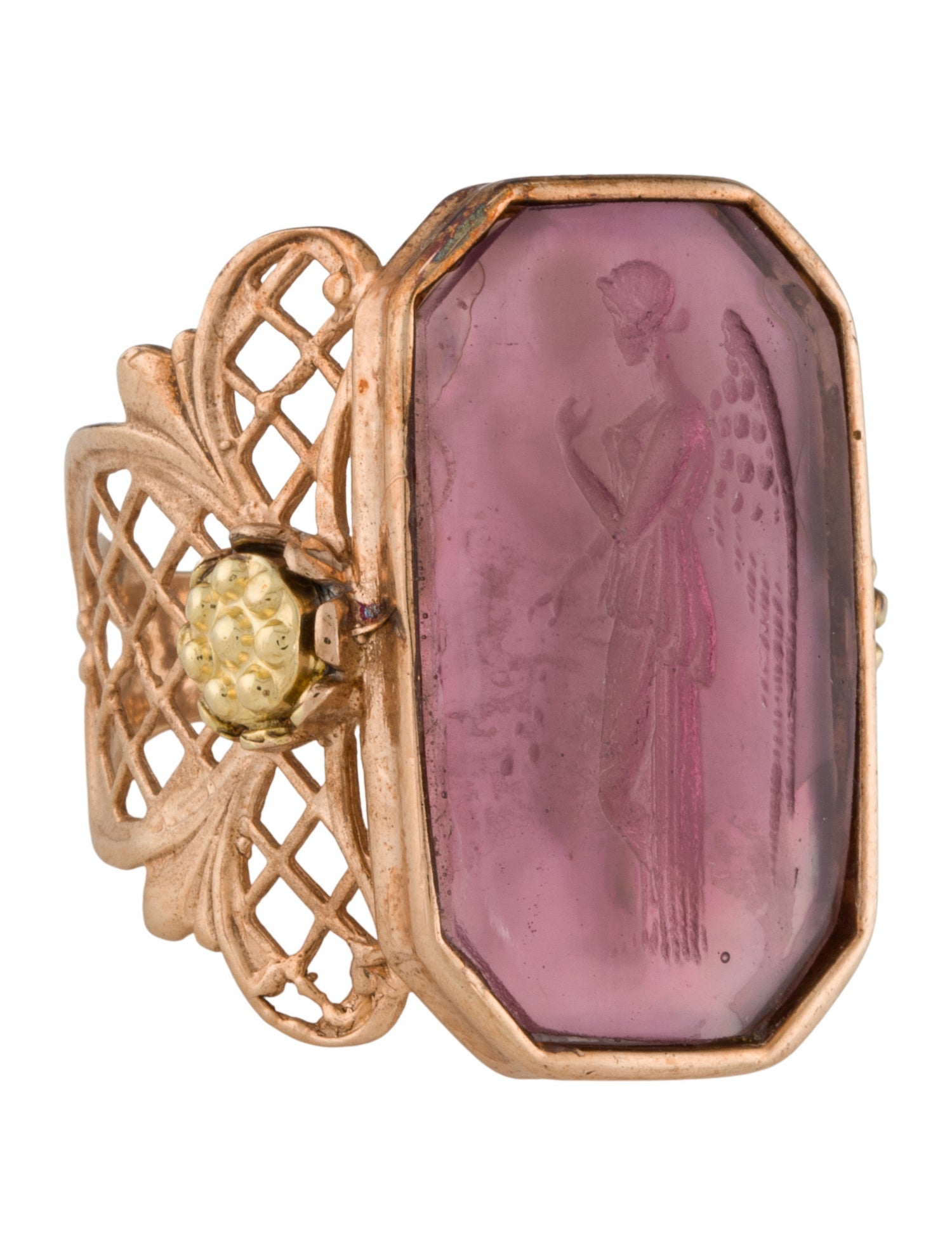Tagliamonte Muse Mother of Pearl Venetian Cameo Doublet Cocktail Ring ...