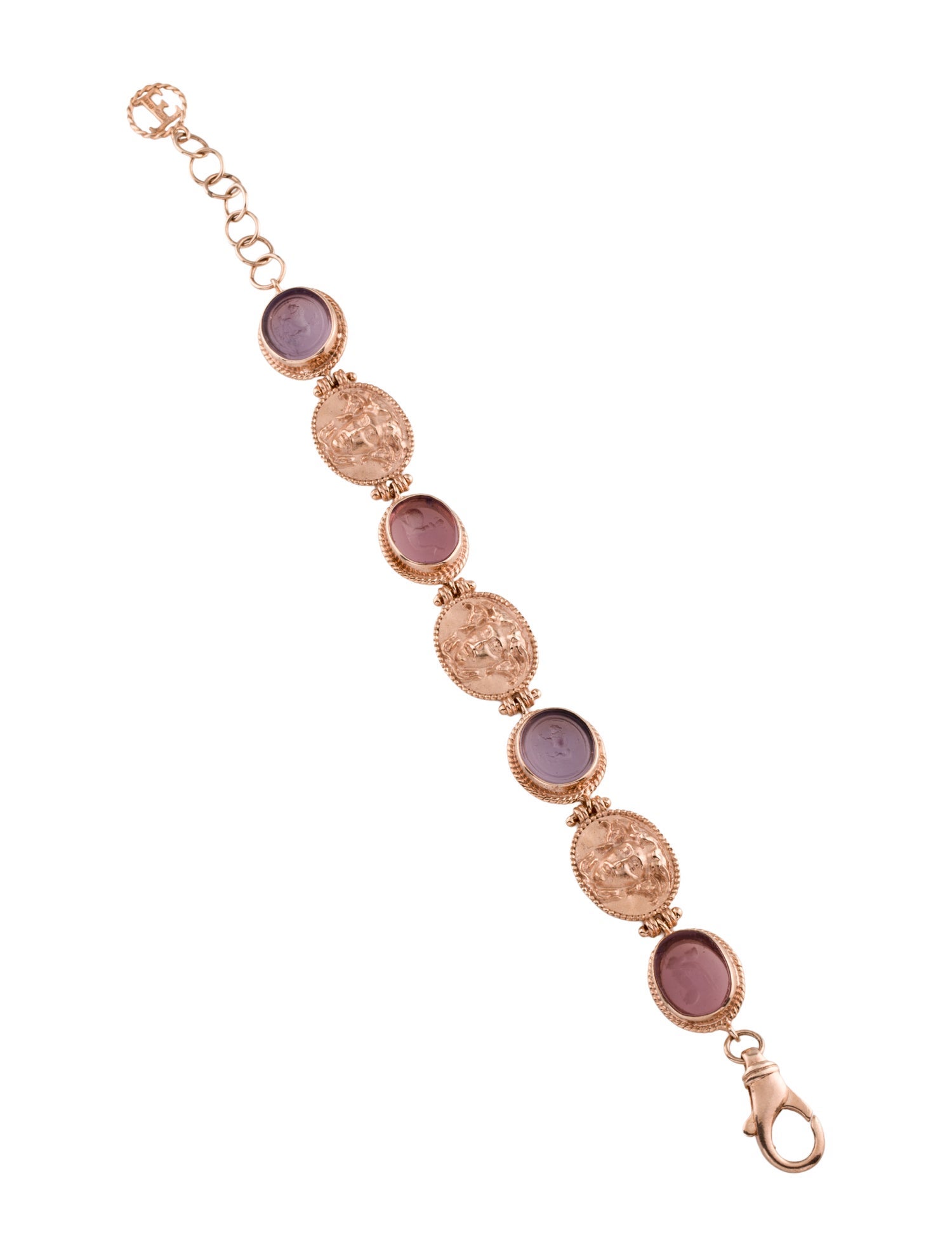 Tagliamonte Venetian Intaglio & Medusa Link Bracelet - 18K Rose Gold ...