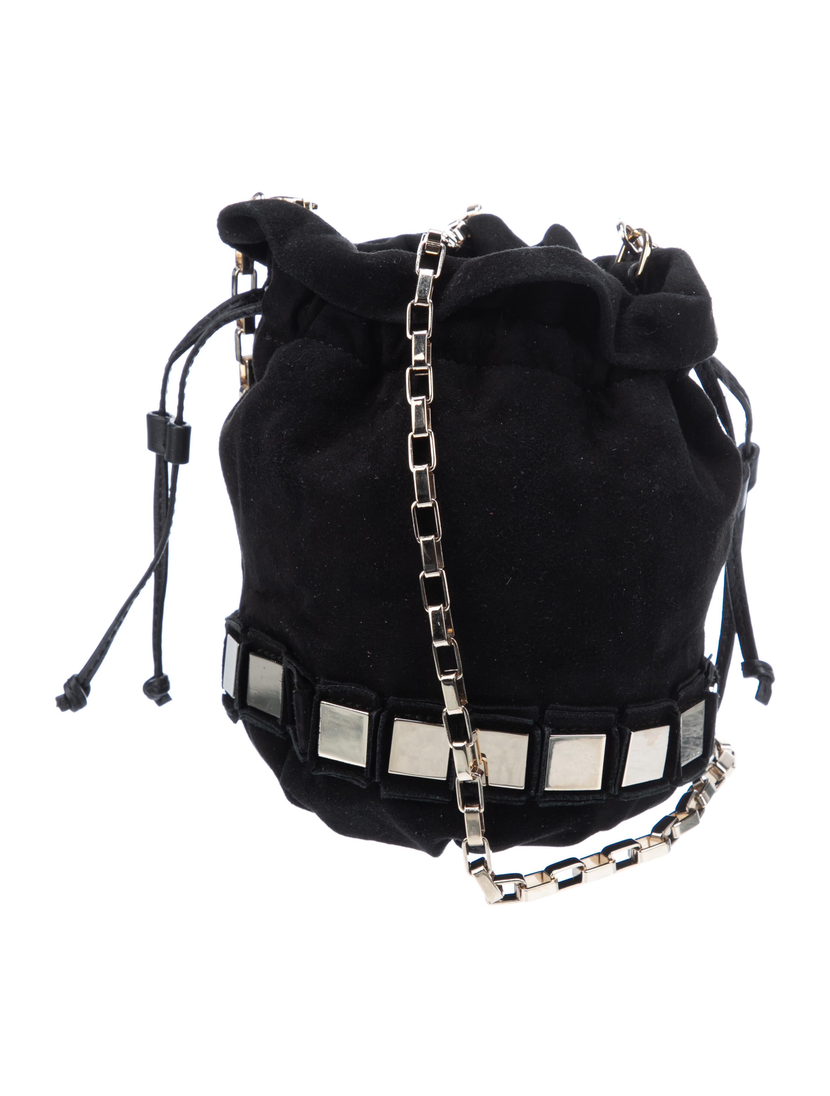 Tomasini Paris Suede Drawstring Crossbody Bag - Black Crossbody Bags ...