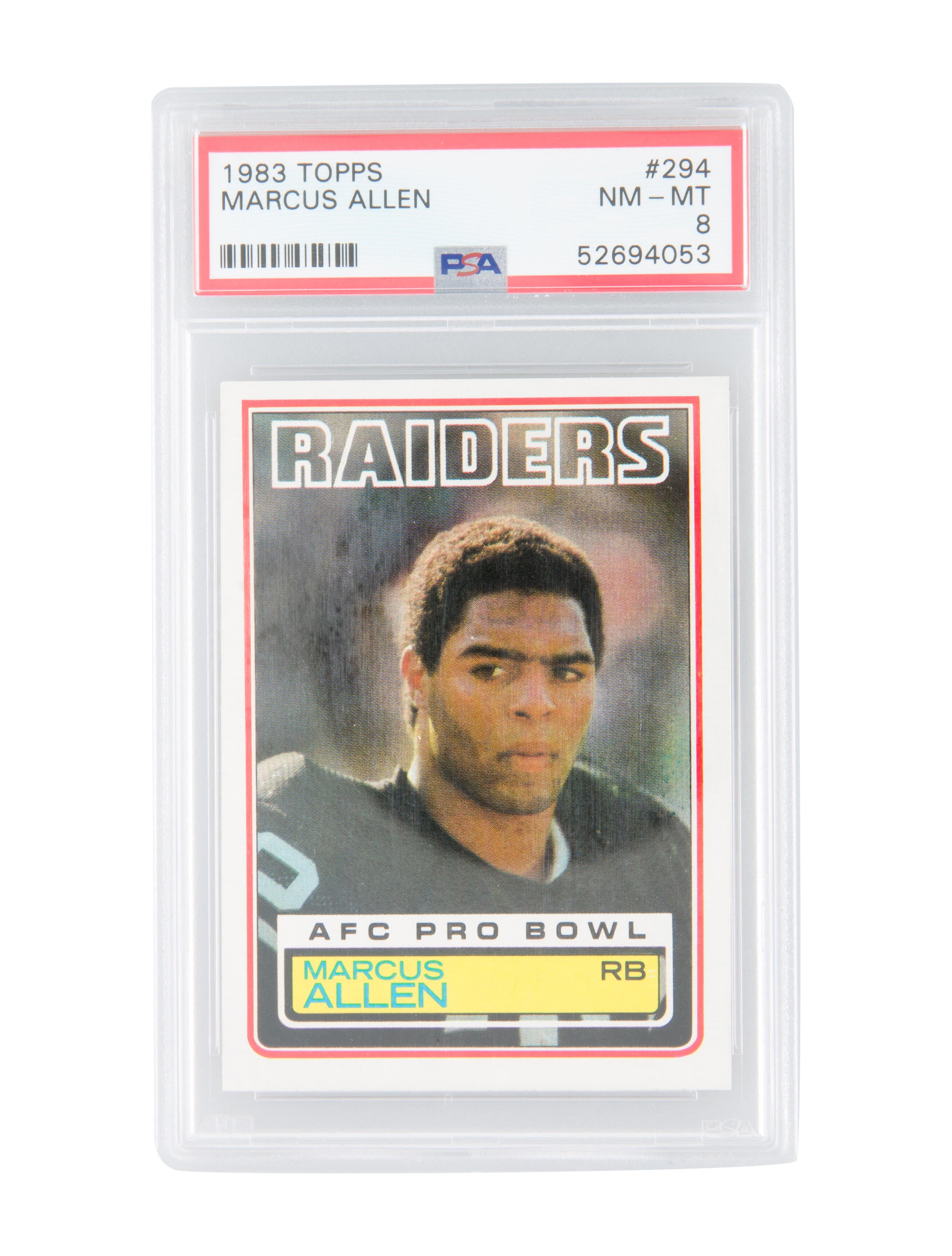 Trading Cards 1983 Topps Marcus Allen PSA 8 Rookie #294 - Black Trading ...