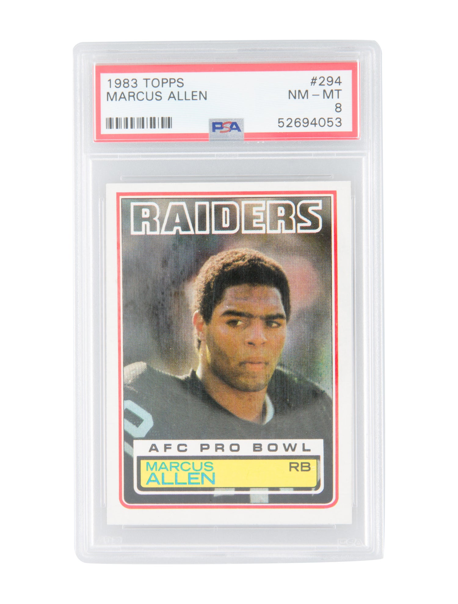 Trading Cards 1983 Topps Marcus Allen PSA 8 Rookie #294 - Black Trading ...