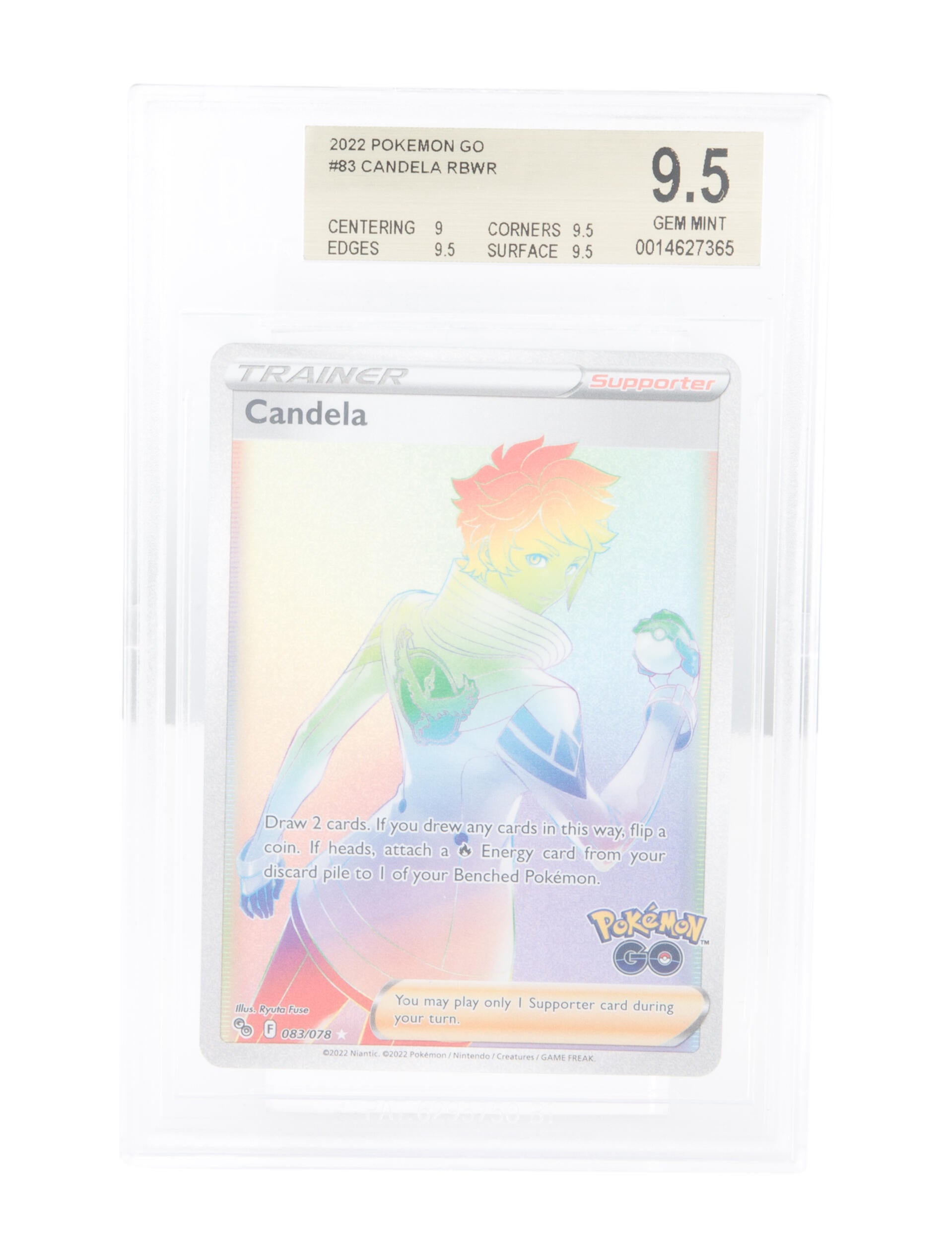 Trading Cards 2022 Pokemon Go Candela RBWR BGS 9.5 #83 - POP 1 - Silver ...