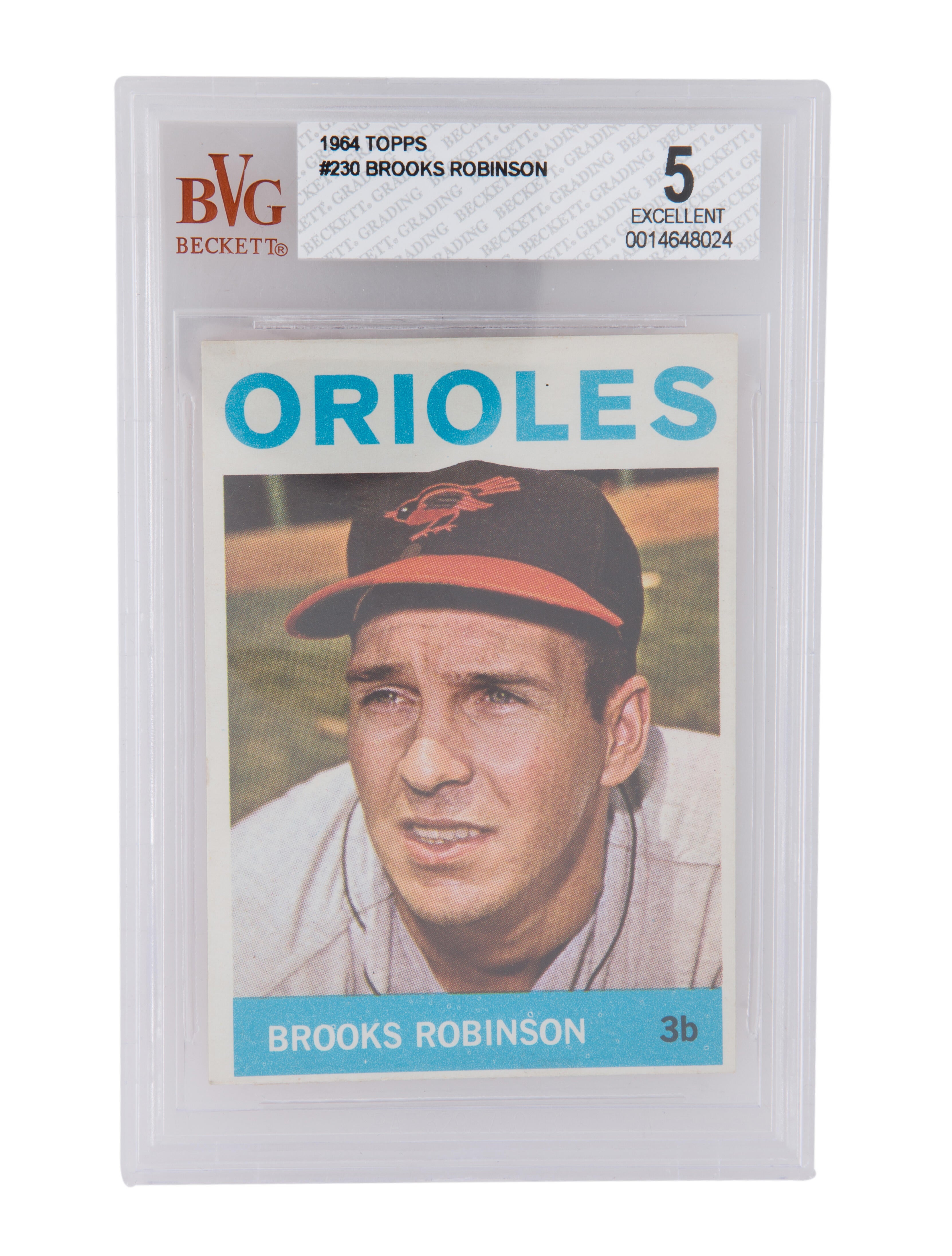 Trading Cards 1964 Topps Brooks Robinson BVG 5 #230 - POP 14 - Blue ...