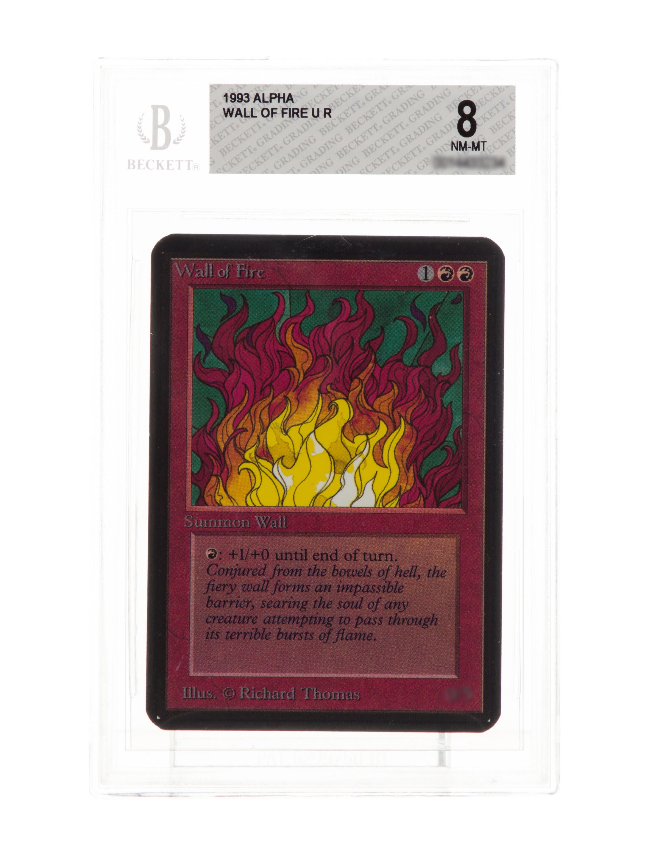 Trading Cards 1993 Magic: The Gathering Wall of Fire U R Alpha BGS 8 ...