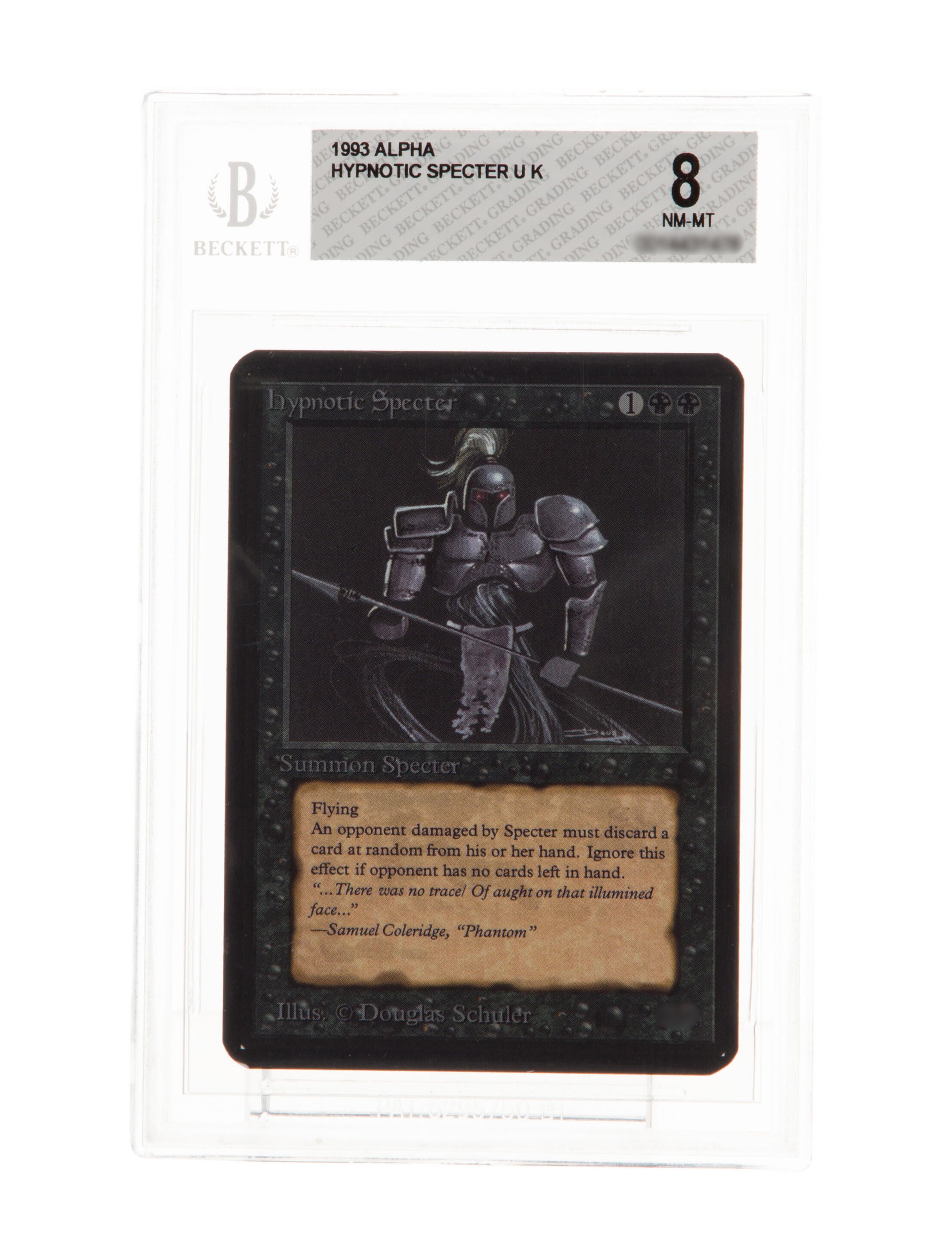 Trading Cards 1993 Magic The Gathering Hypnotic Specter U K Alpha BGS 8 ...