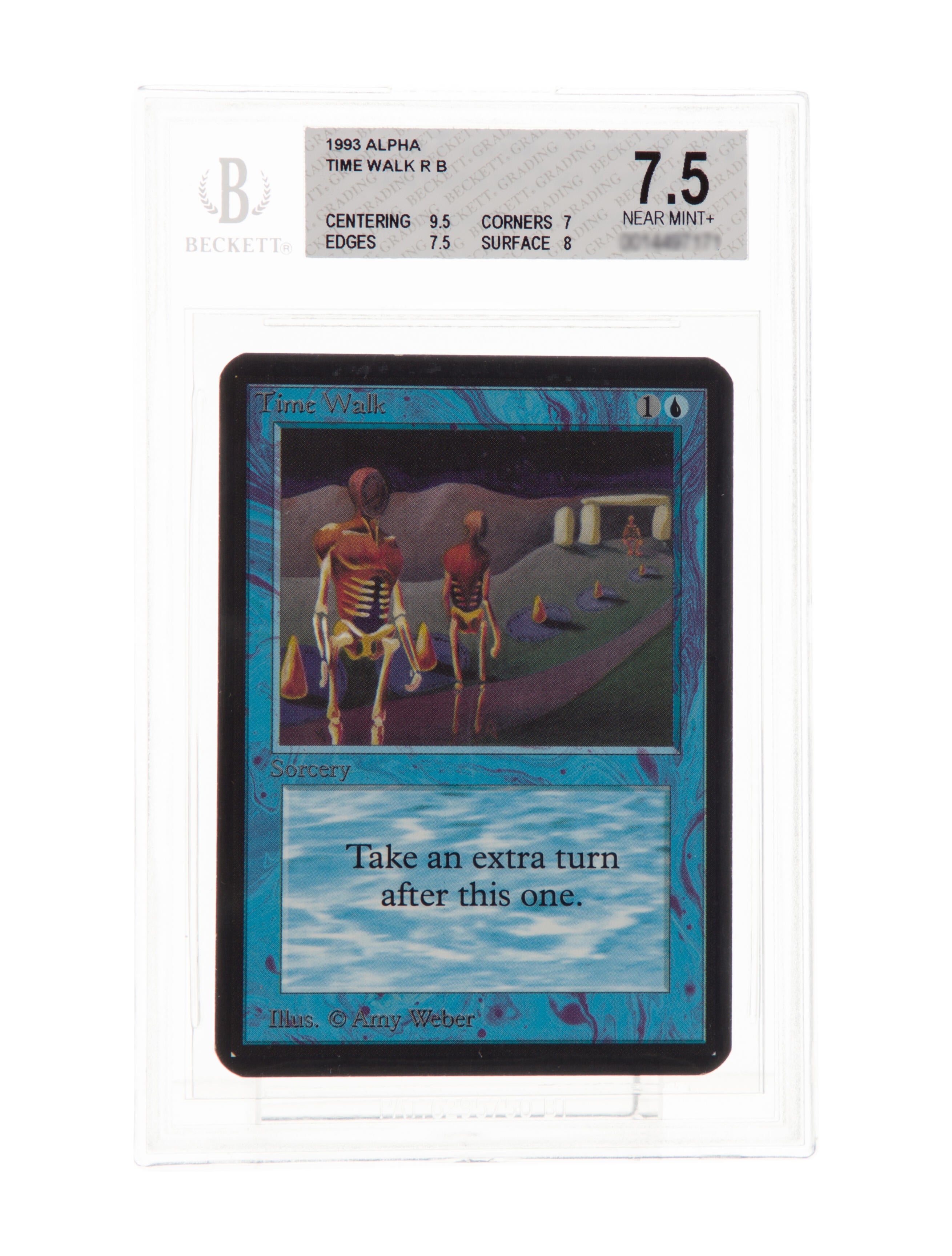 Trading Cards 1993 Magic The Gathering Time Walk R B Alpha #83 BGS 7.5 ...
