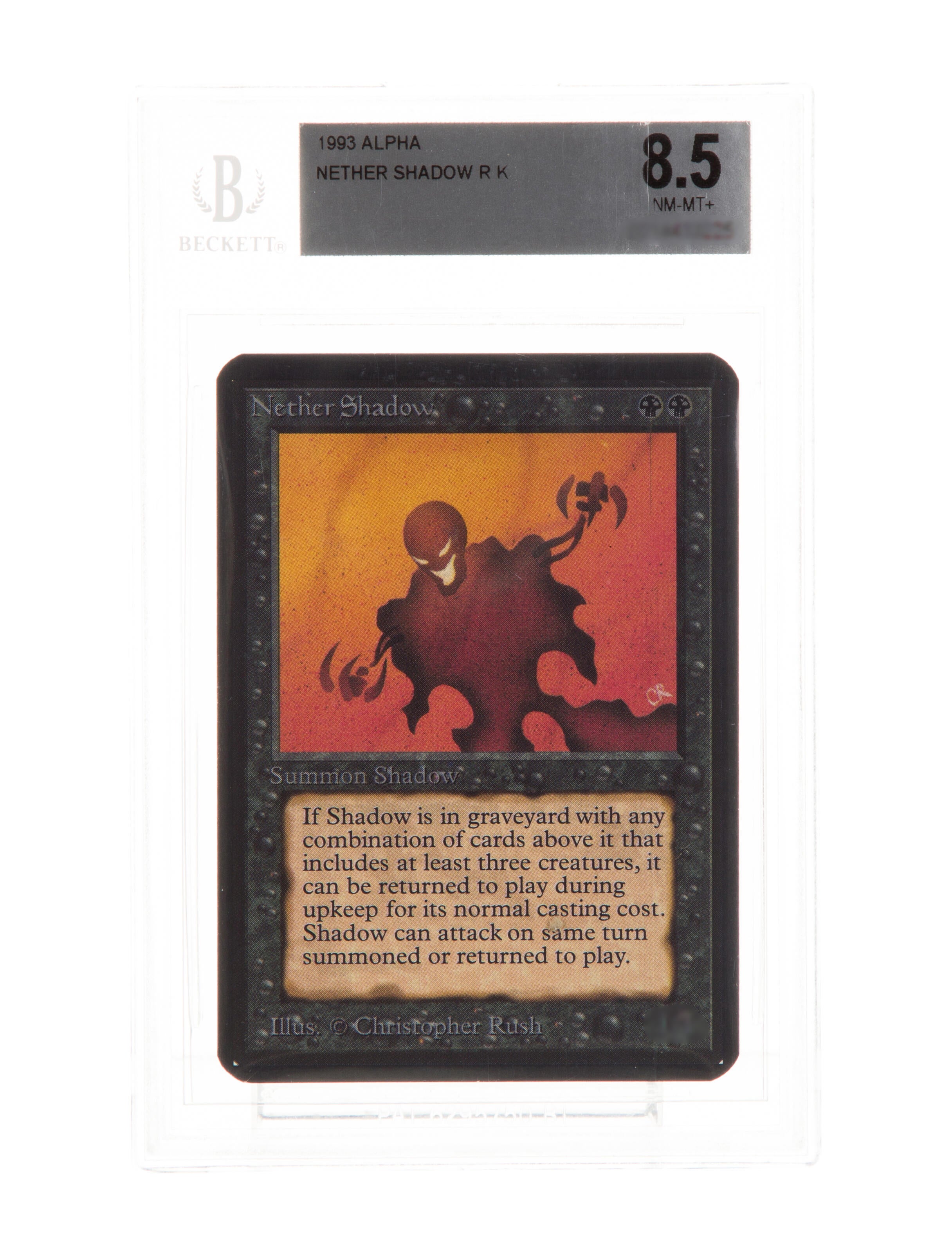 Trading Cards 1993 Magic: The Gathering Nether Shadow R K Alpha BGS 8.5 ...