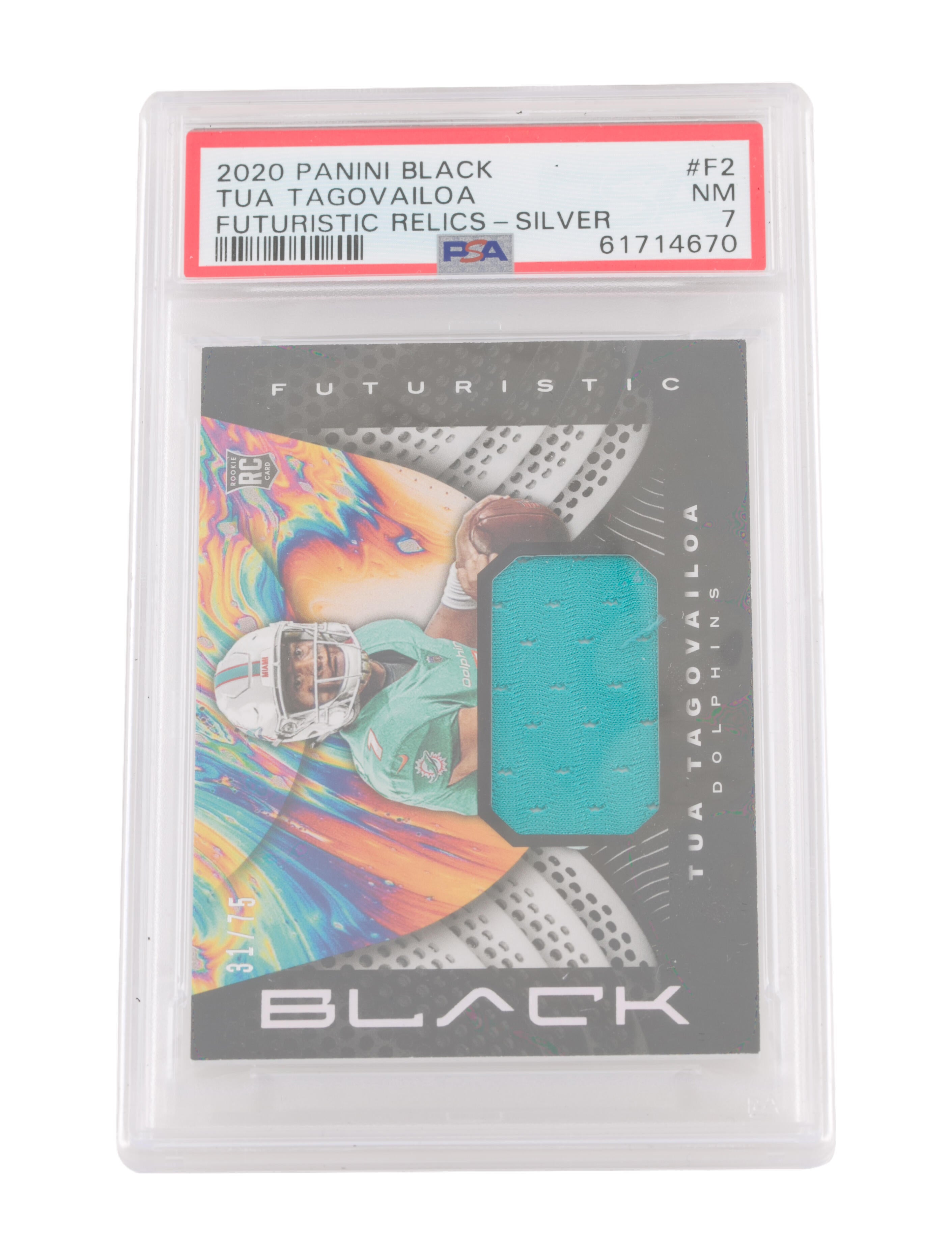 Trading Cards 2020 Panini Black Tua Tagovailoa Futuristic Relics Silver ...