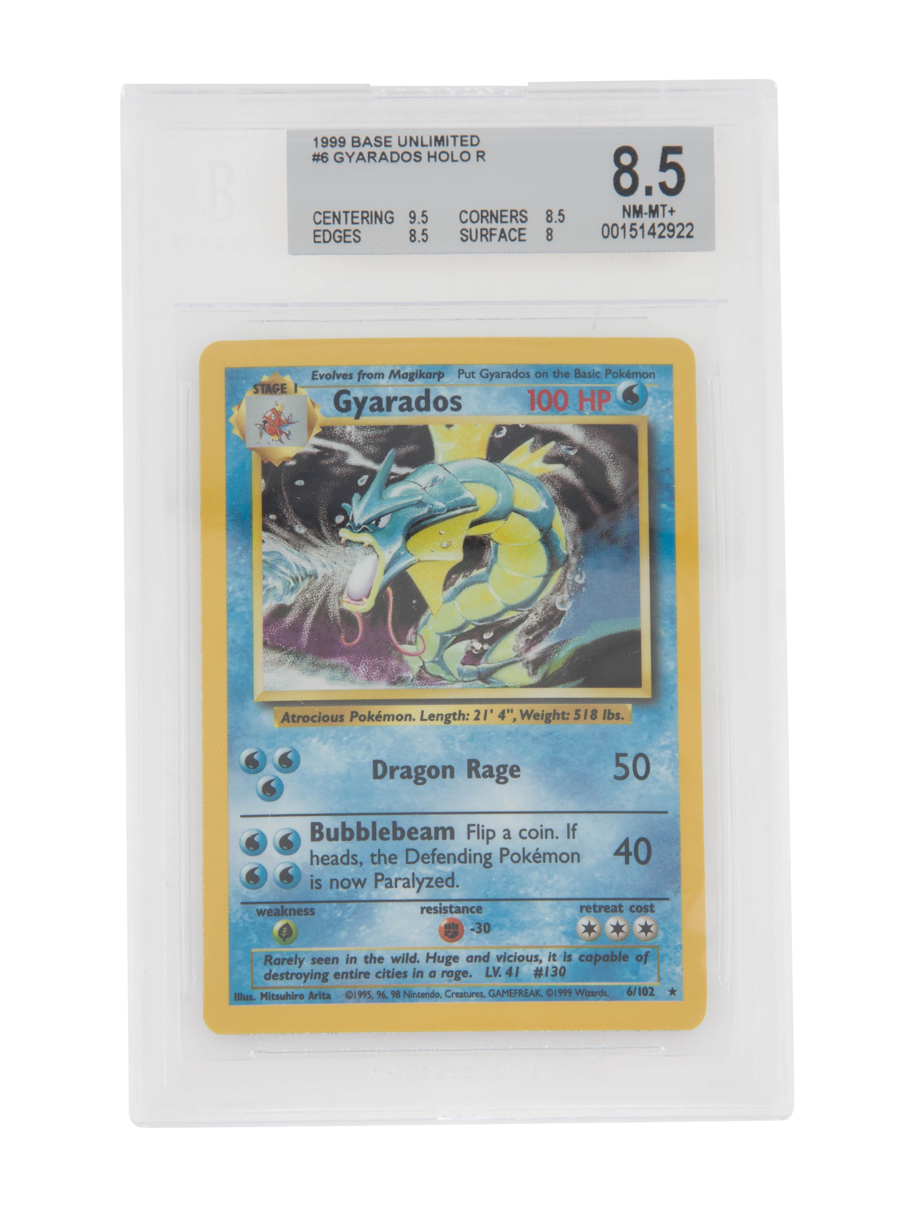 Trading Cards 1999 Pokemon Gyarados BGS 8.5 Base Unlimited Holo #6 ...