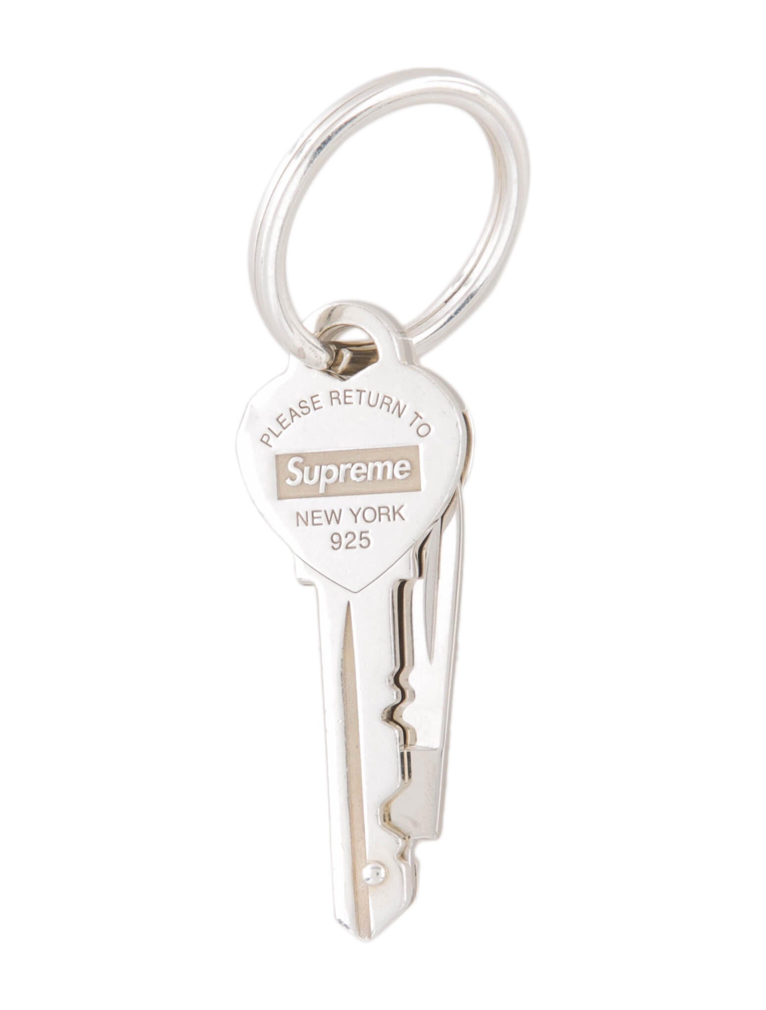 Tiffany & Co. x Supreme Solid Utility Knife Keychain - Silver Keychains ...