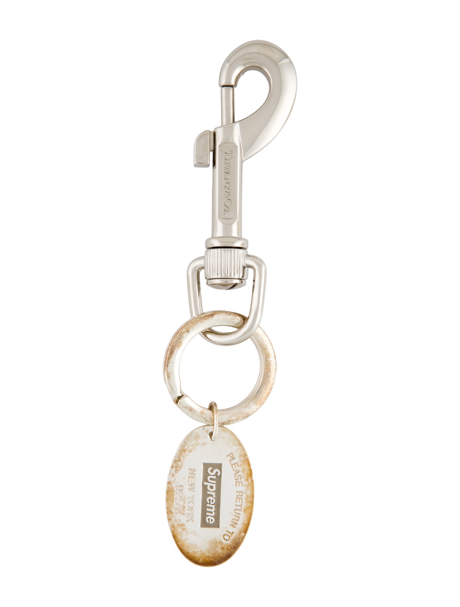 Tiffany & Co. x Supreme Tag Keyring - Silver Keychains, Accessories ...