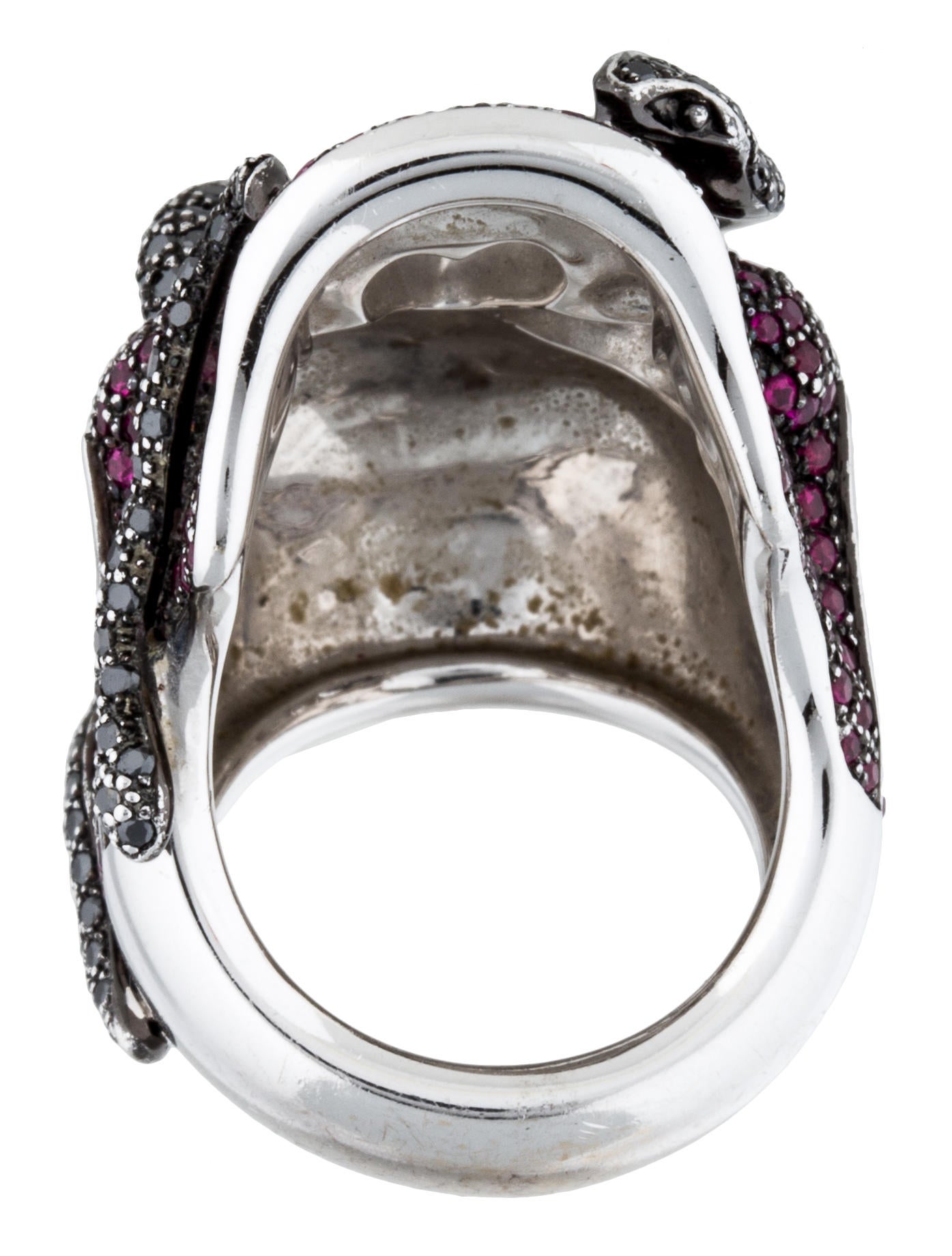 Theo Fennell 18K Ruby & Black Diamond Skull Ring - Rings - TEO20019 ...