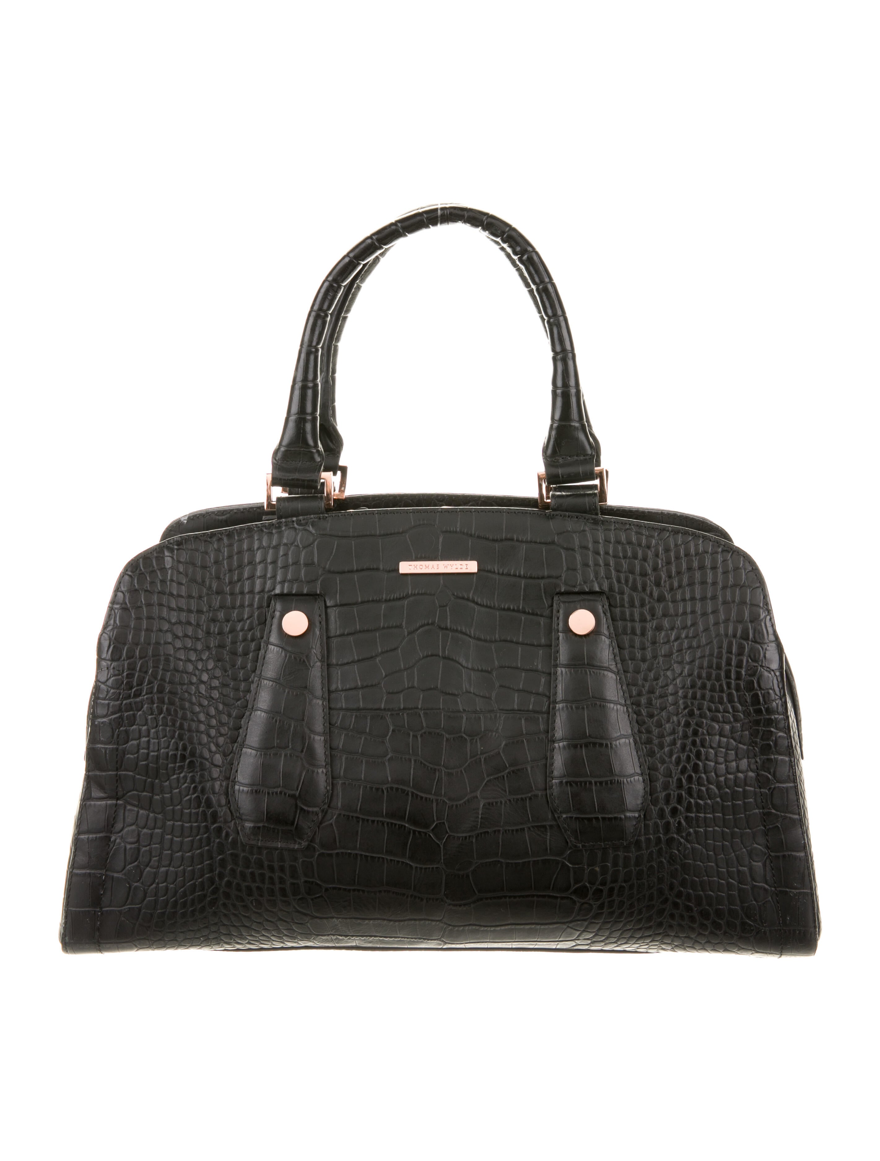 Thomas Wylde Embossed Leather Handle Bag - Black Handle Bags, Handbags ...