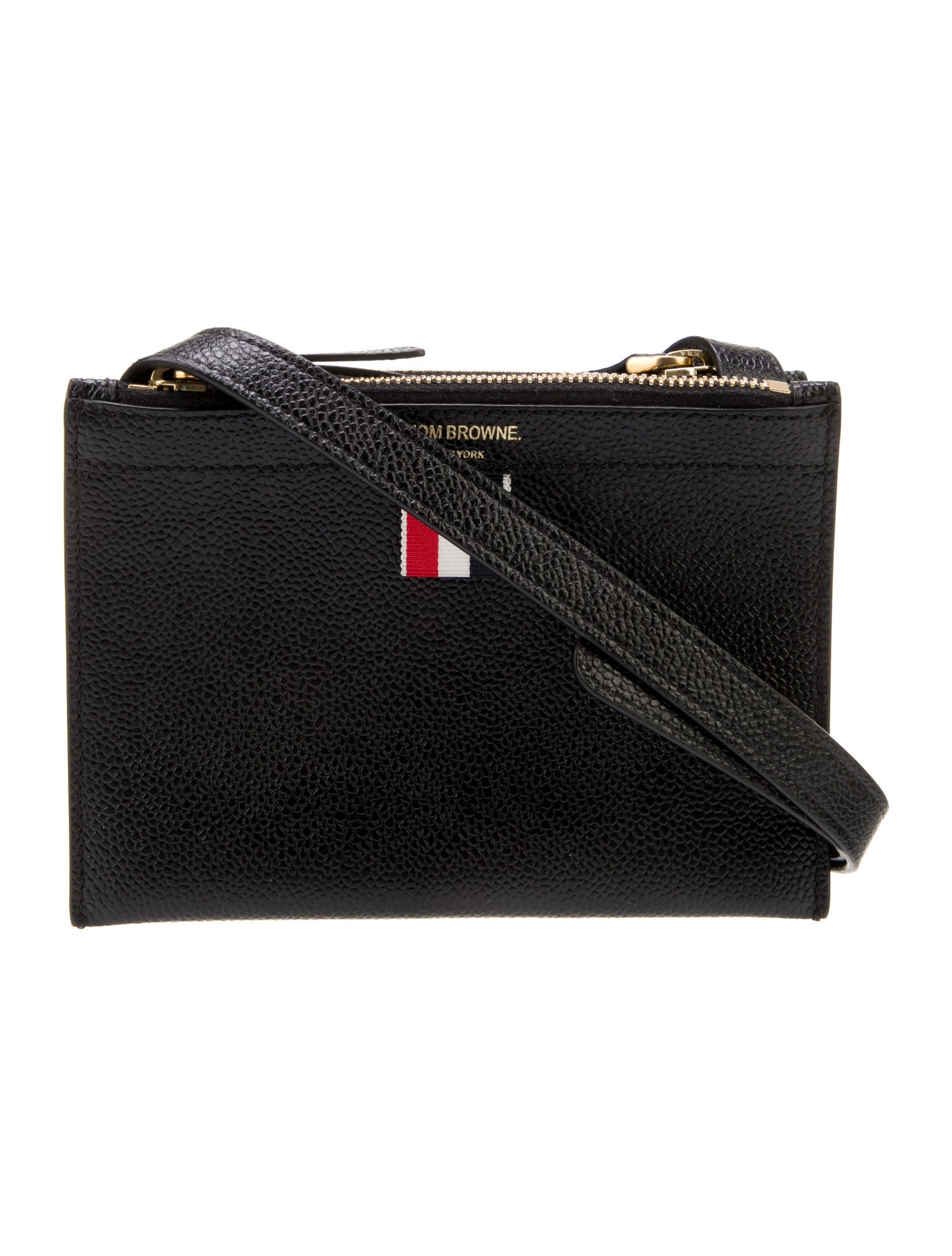 Thom Browne Solid Leather Crossbody Bag - Black Crossbody Bags ...