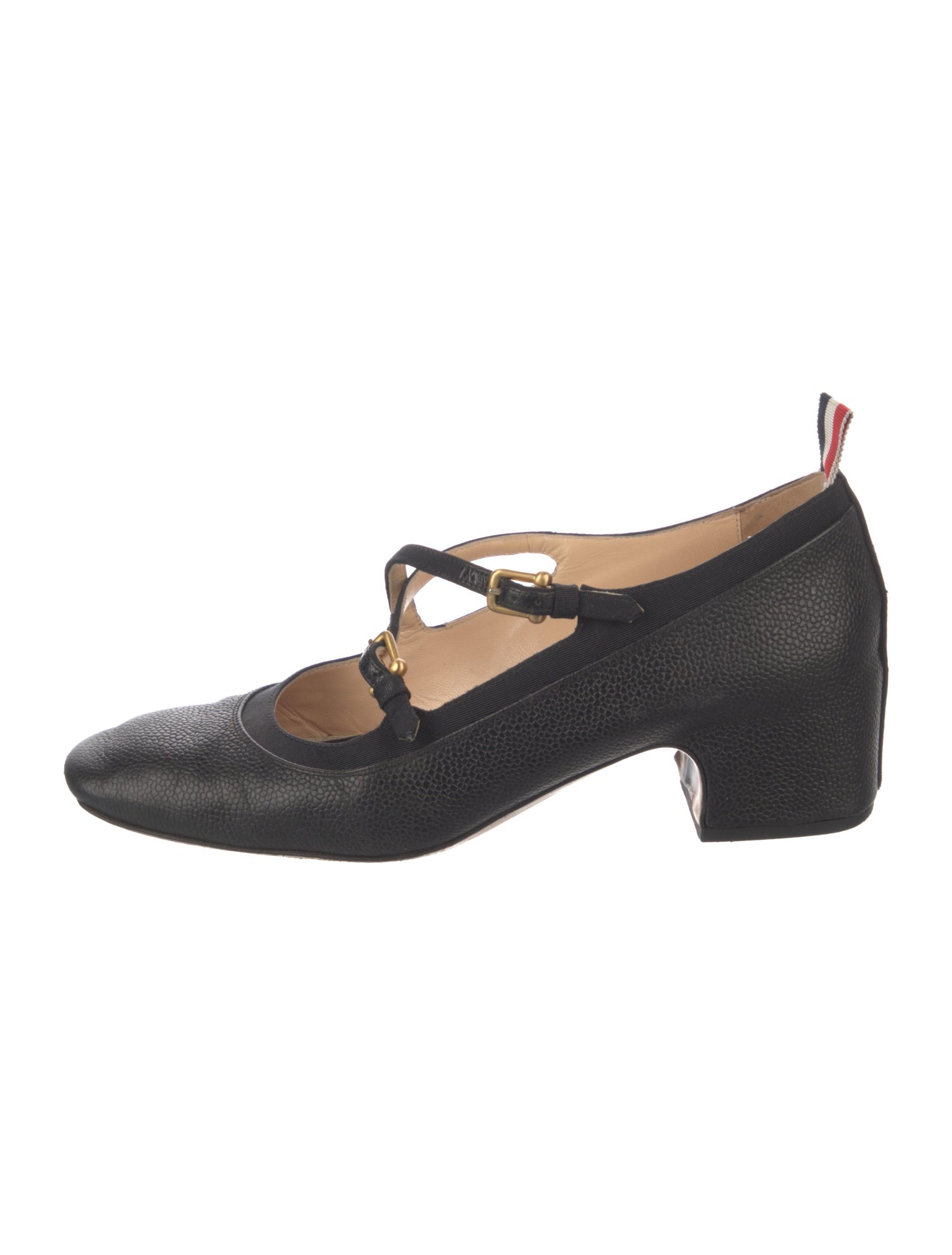 Thom Browne Leather T-Strap Pumps - Black Pumps, Shoes - THO56848 | The ...