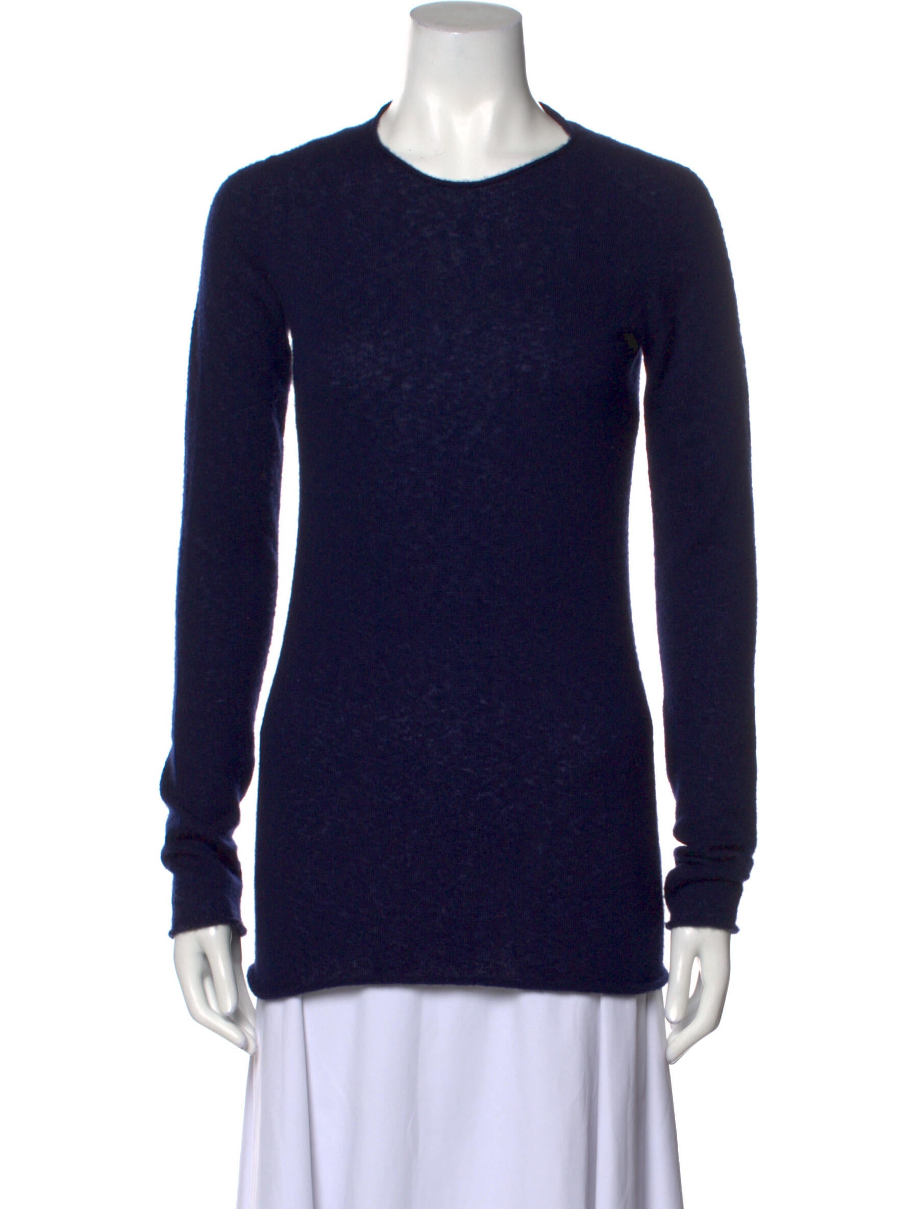 The Row Cashmere Crew Neck Sweater - Blue Knitwear, Clothing ...