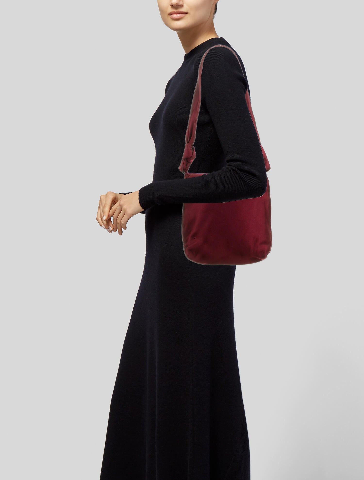 The Row Nylon Shoulder Bag - Burgundy Shoulder Bags, Handbags ...