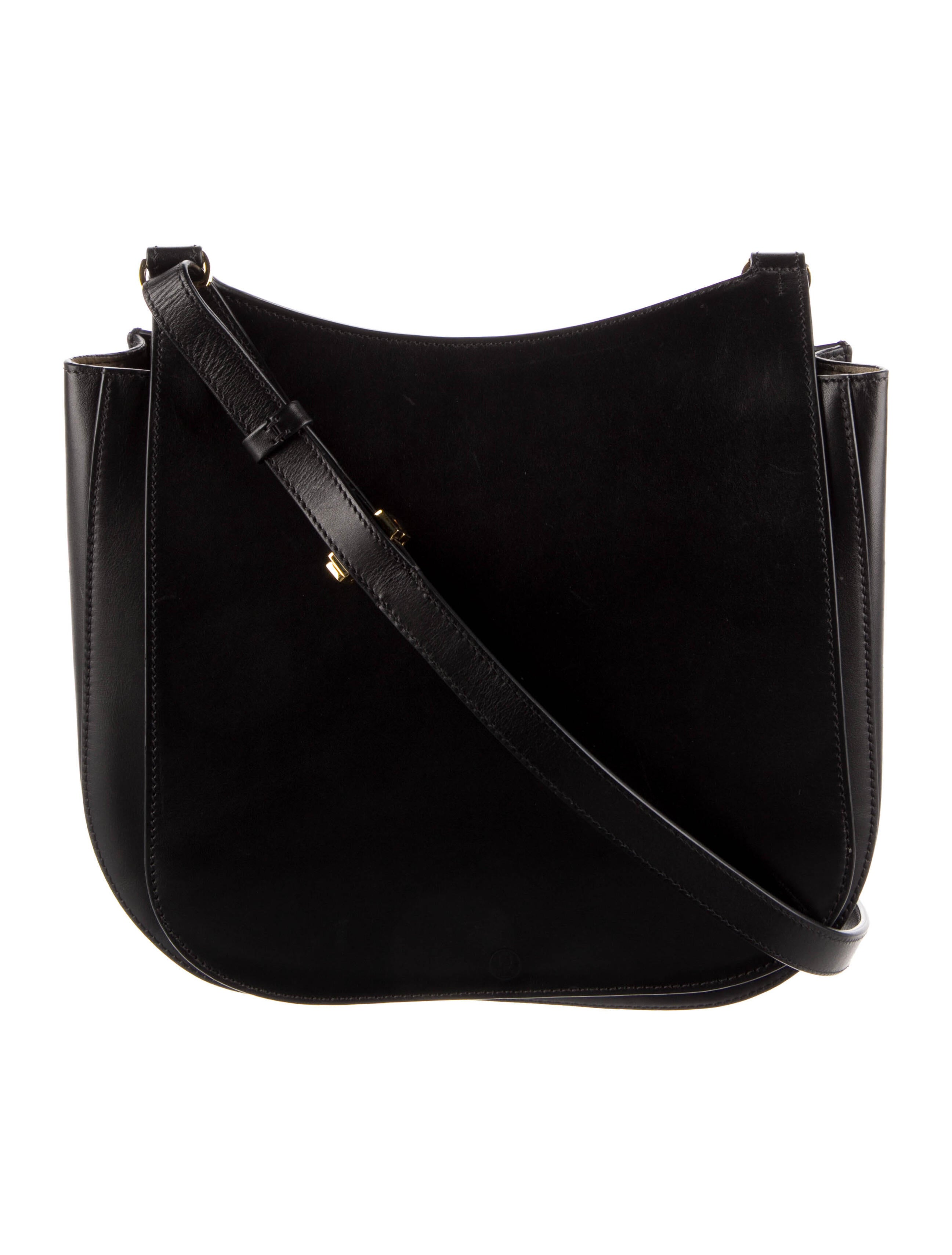 The Row Leather Shoulder Bag - Black Shoulder Bags, Handbags ...