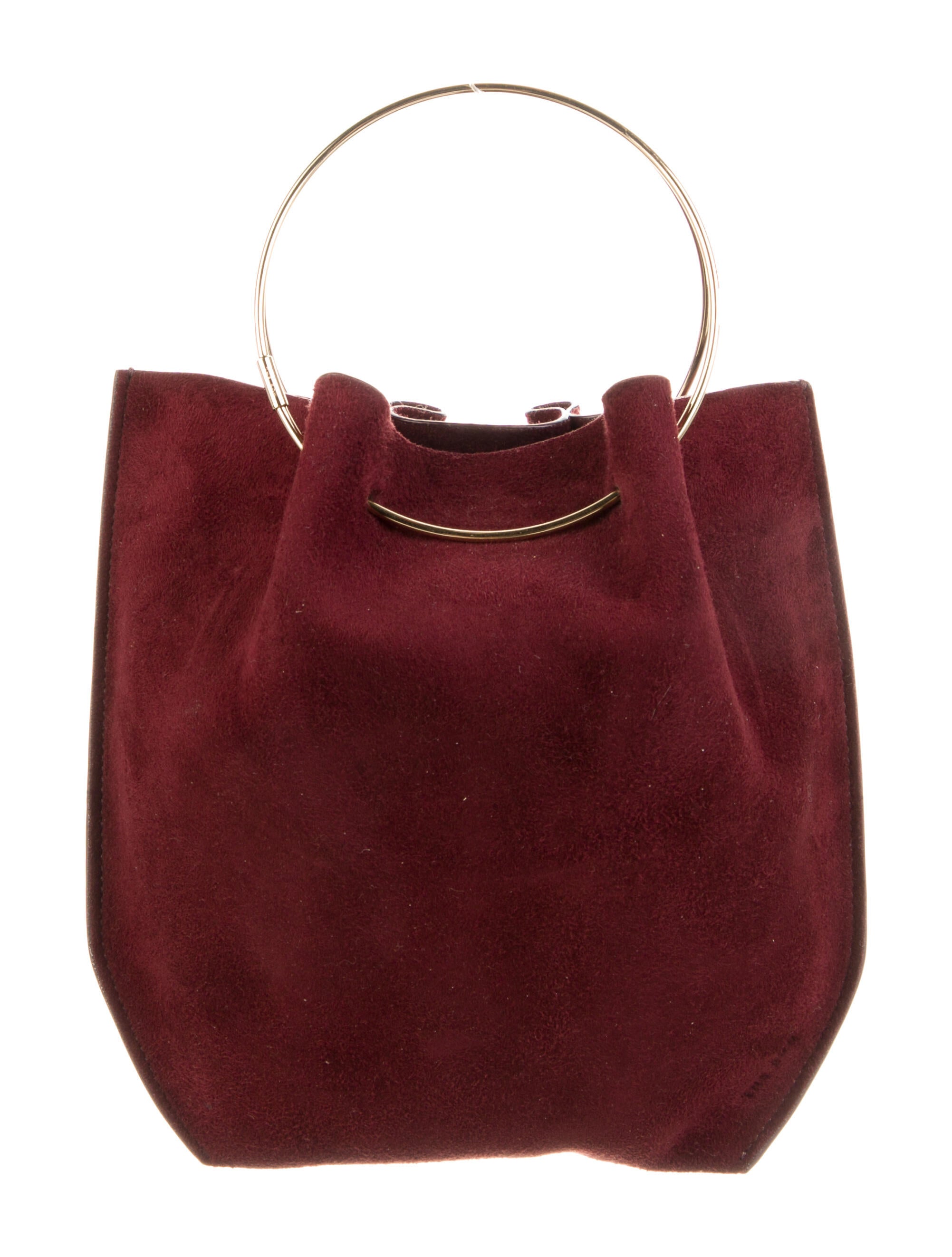 The Row Circle Suede Mini Bag - Burgundy Mini Bags, Handbags ...