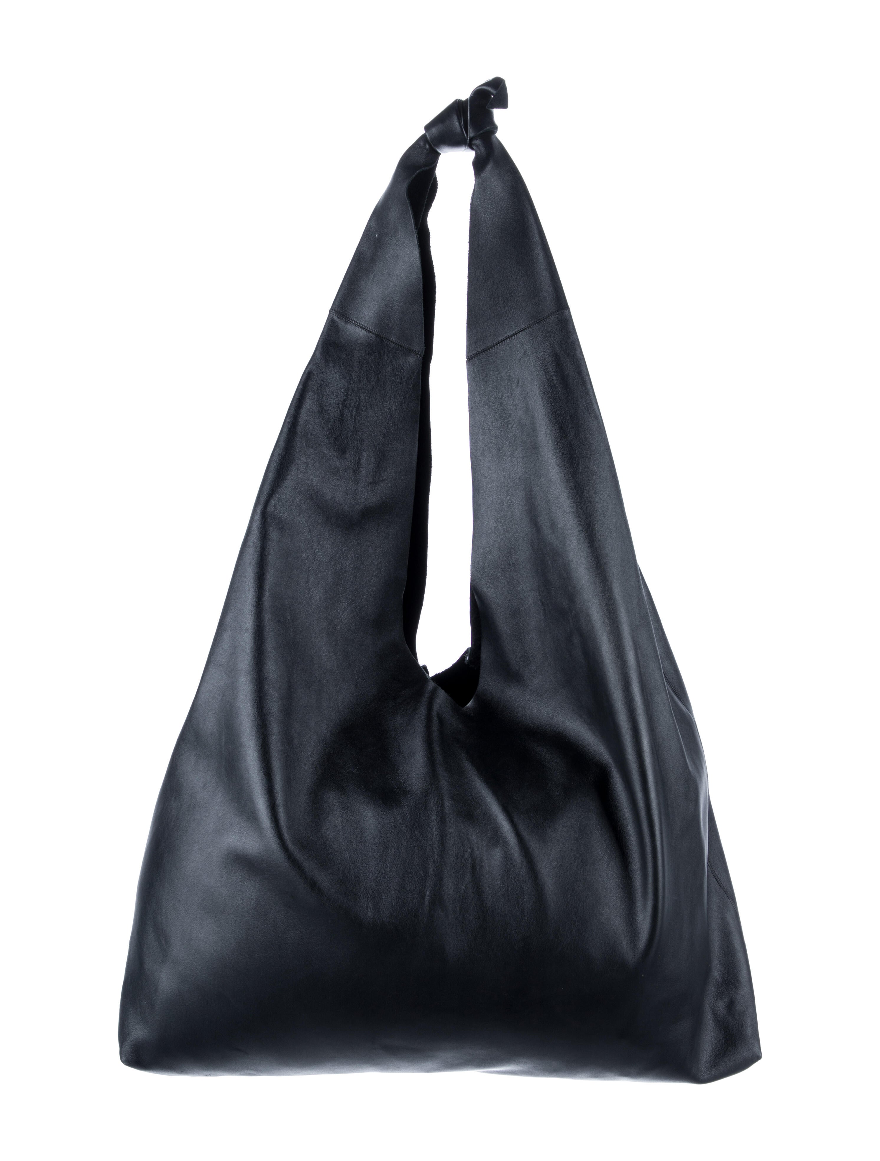 The Row Black Woven Leather Hobo - Black Hobos, Handbags - THR29231 ...