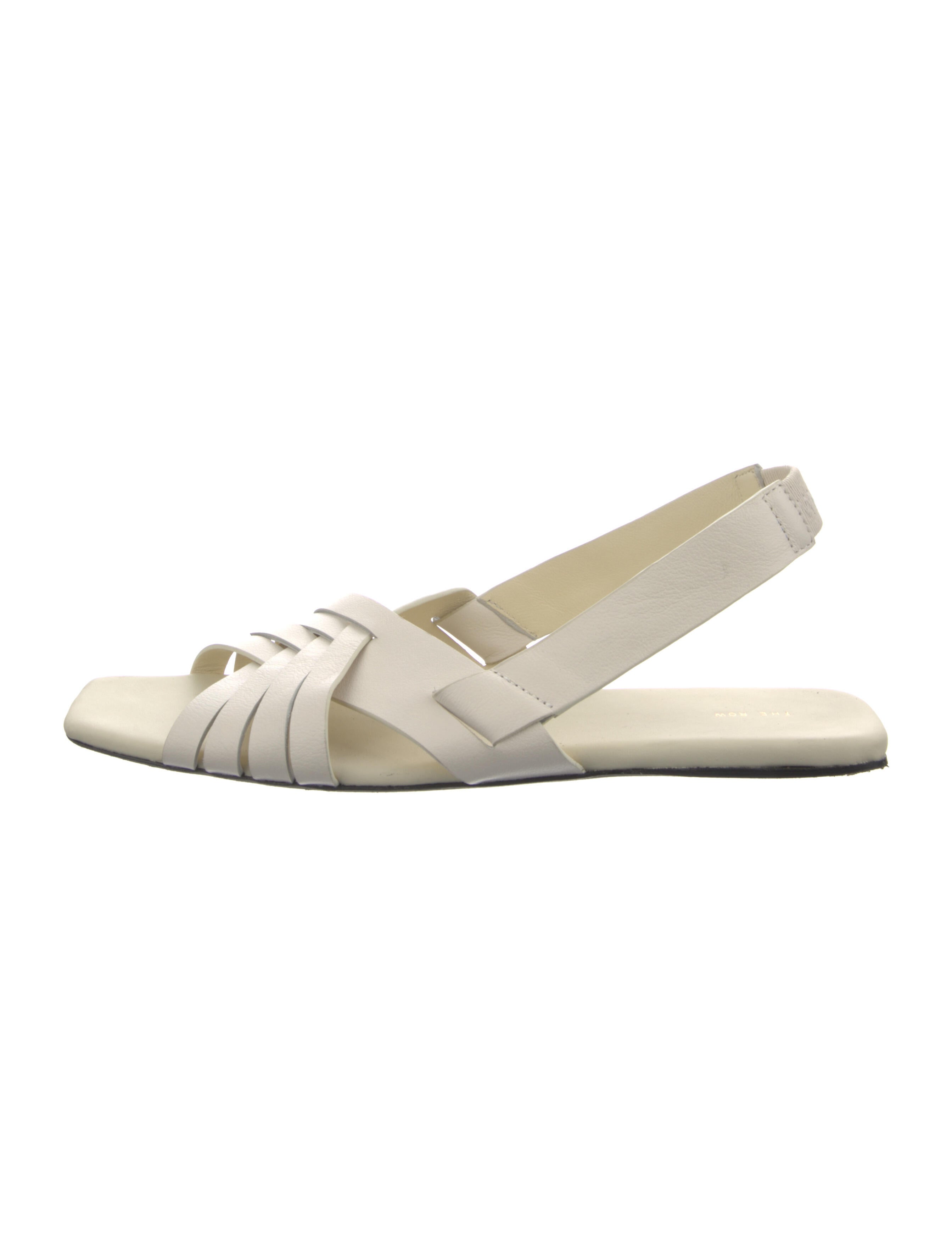 The Row Leather Slingback Sandals - Neutrals Sandals, Shoes - THR111742 ...
