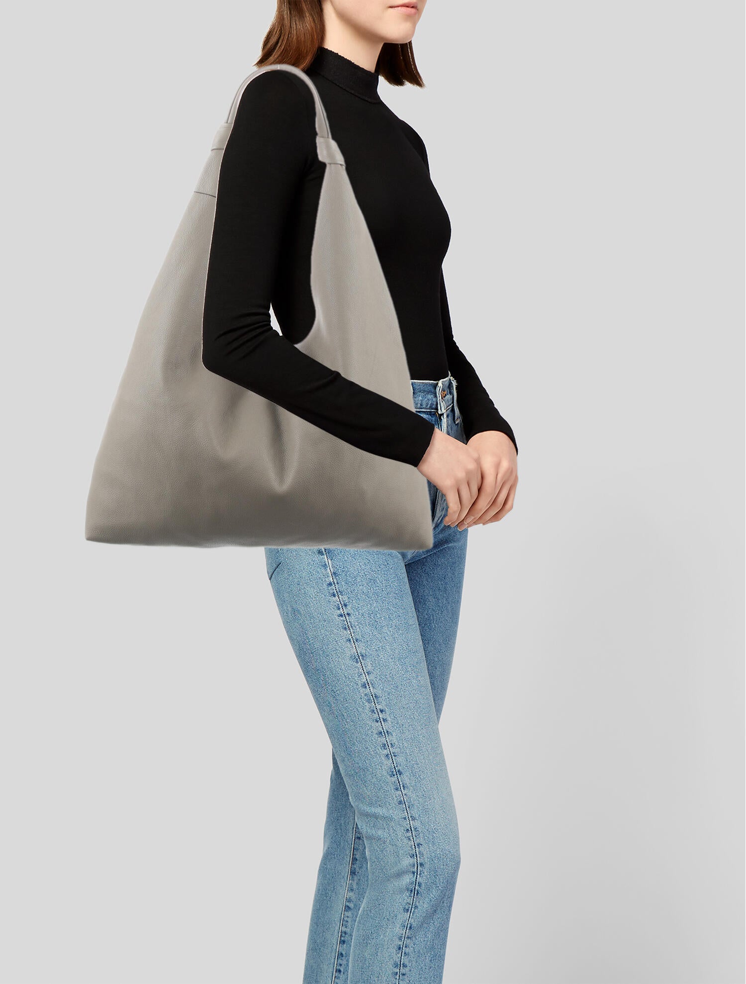 The Row Large Knot Shoulder Bag - Grey Shoulder Bags, Handbags ...