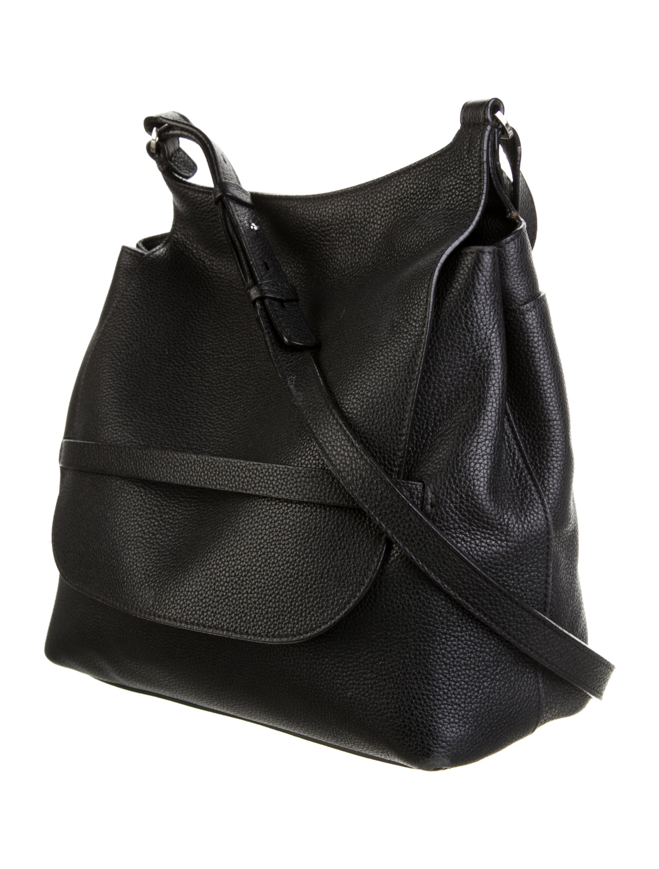 The Row The Row leather crossbody bag - Black Crossbody Bags, Handbags ...