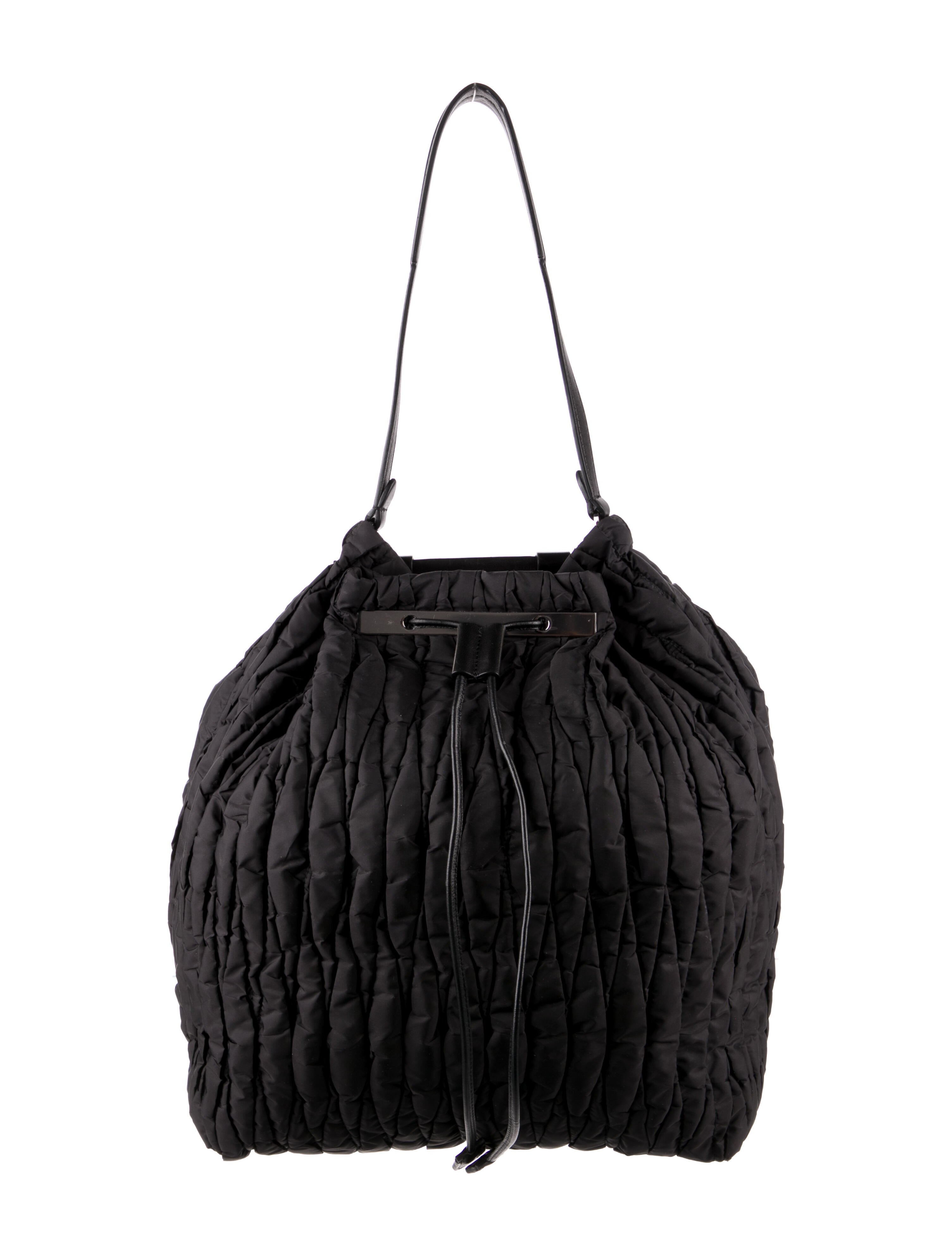 The Row Nylon Leather Trimmed Backpack - Black Backpacks, Handbags ...