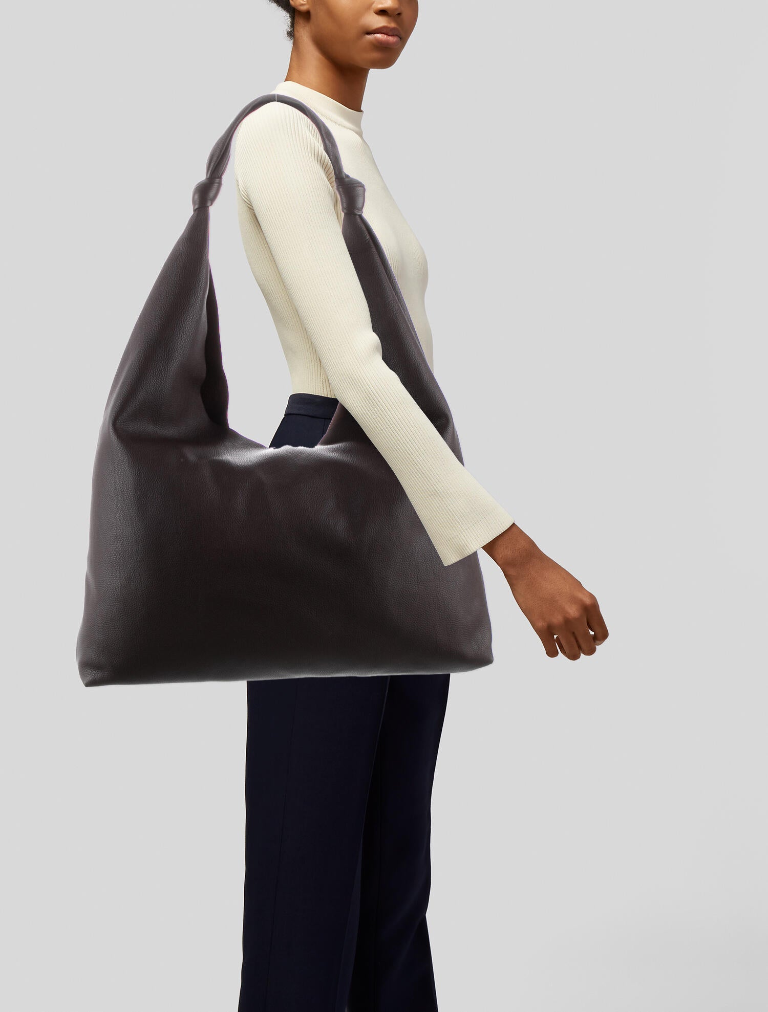 The Row Suede Hobo - Brown Hobos, Handbags - THR24817 | The RealReal