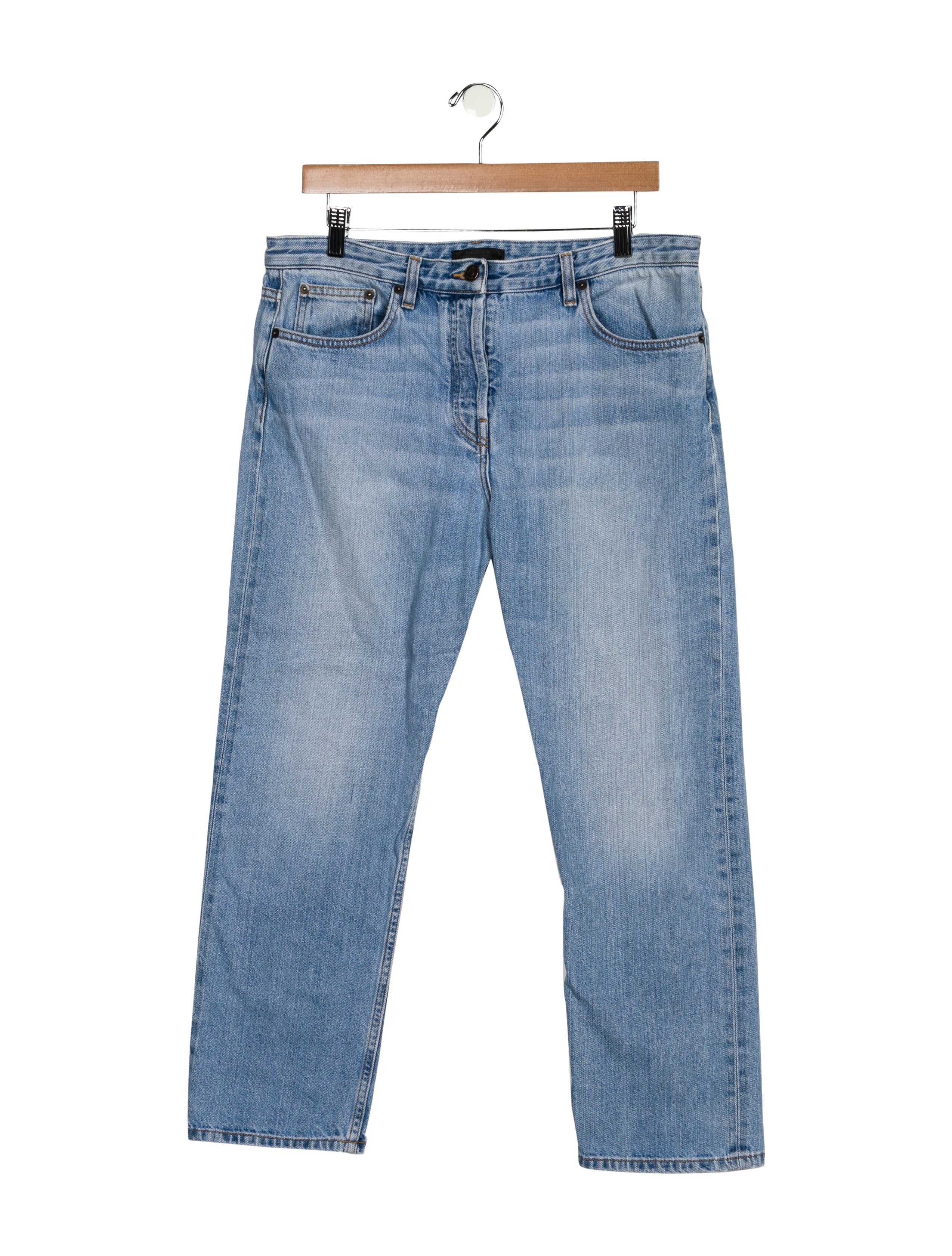 The Row High-Rise Straight Leg Jeans - Blue, 11.25" Rise Jeans ...
