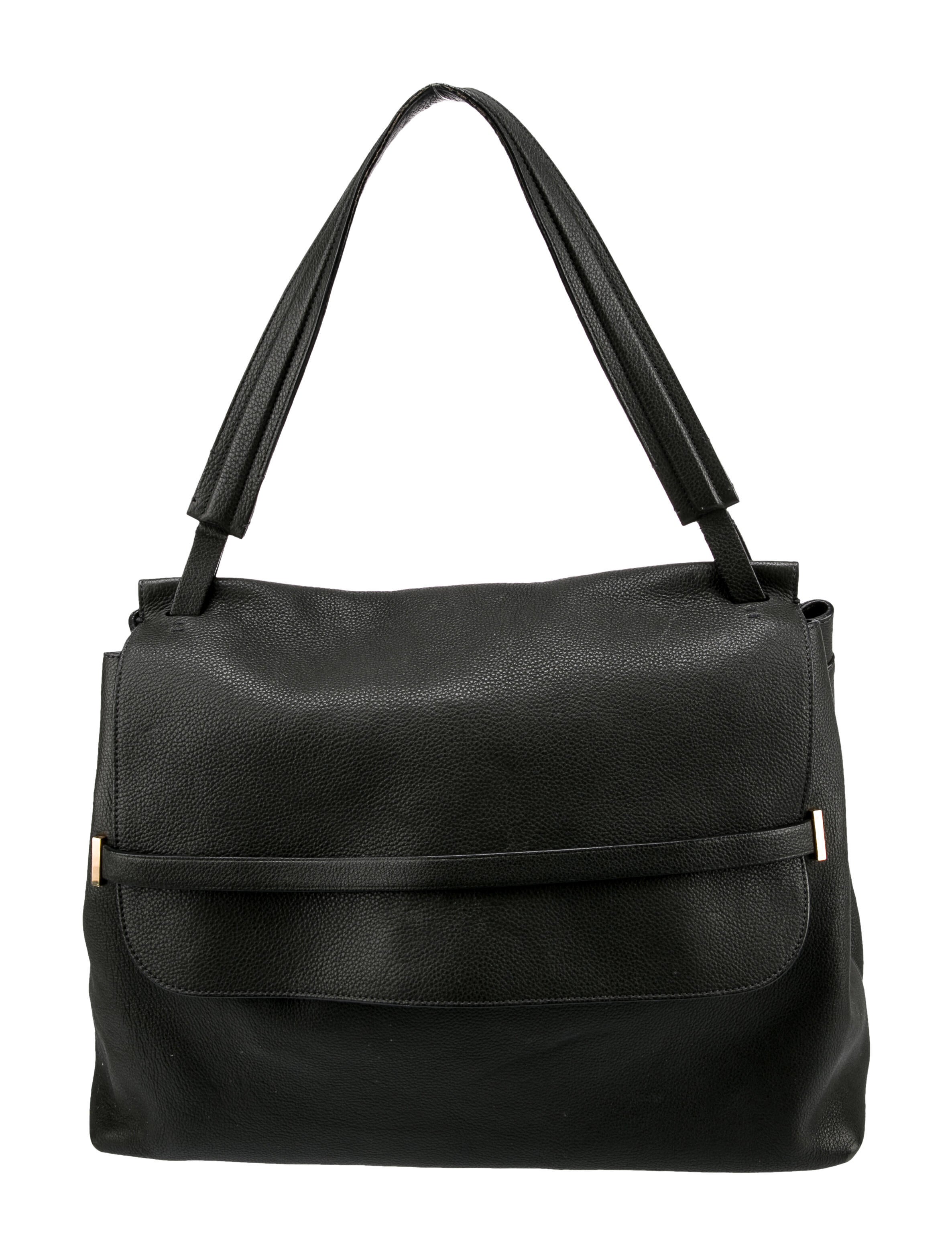 The Row Top Handle 14 Satchel - Black Shoulder Bags, Handbags ...
