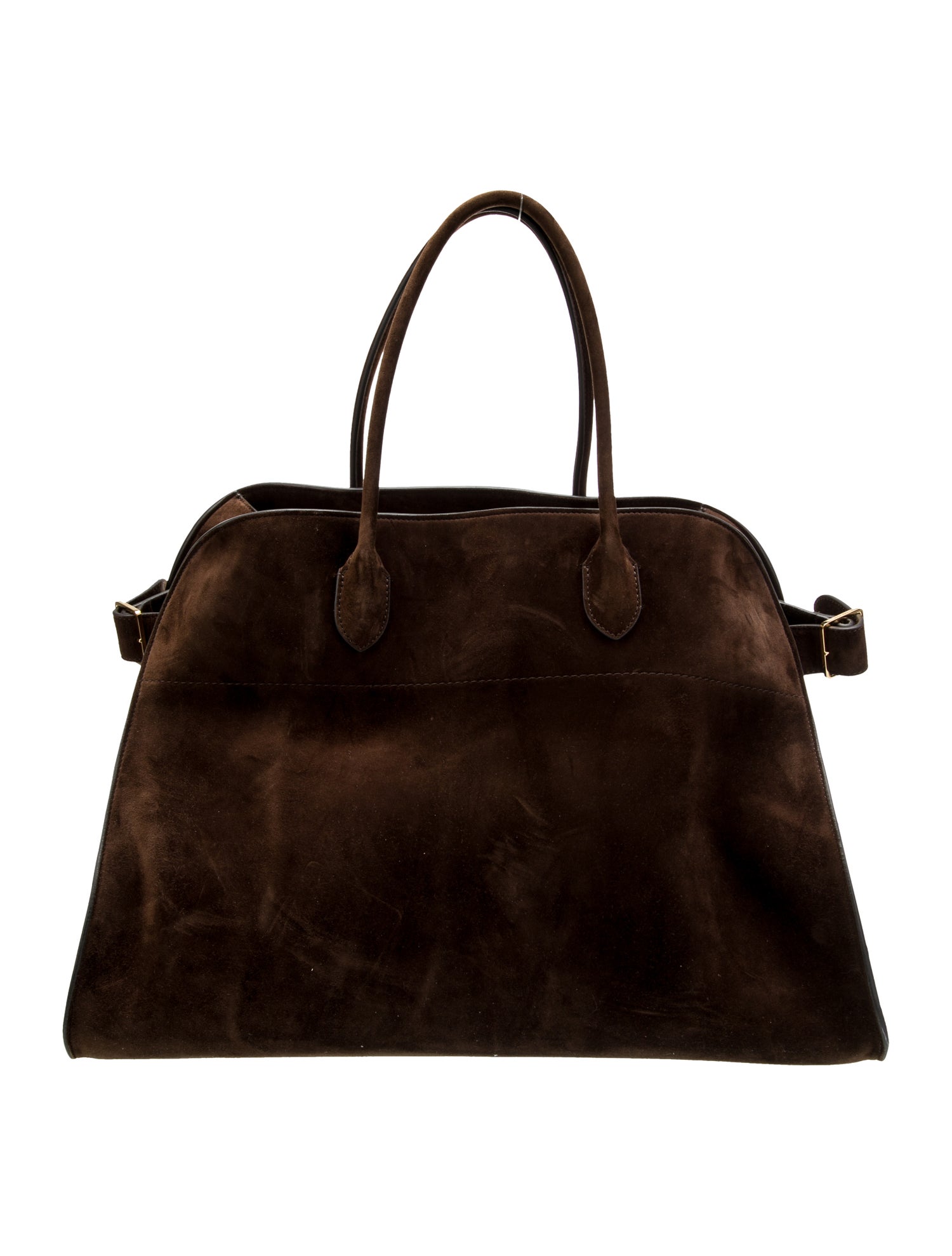 The Row Suede Soft Margaux 17 Bag - Brown Totes, Handbags - THR135354 ...