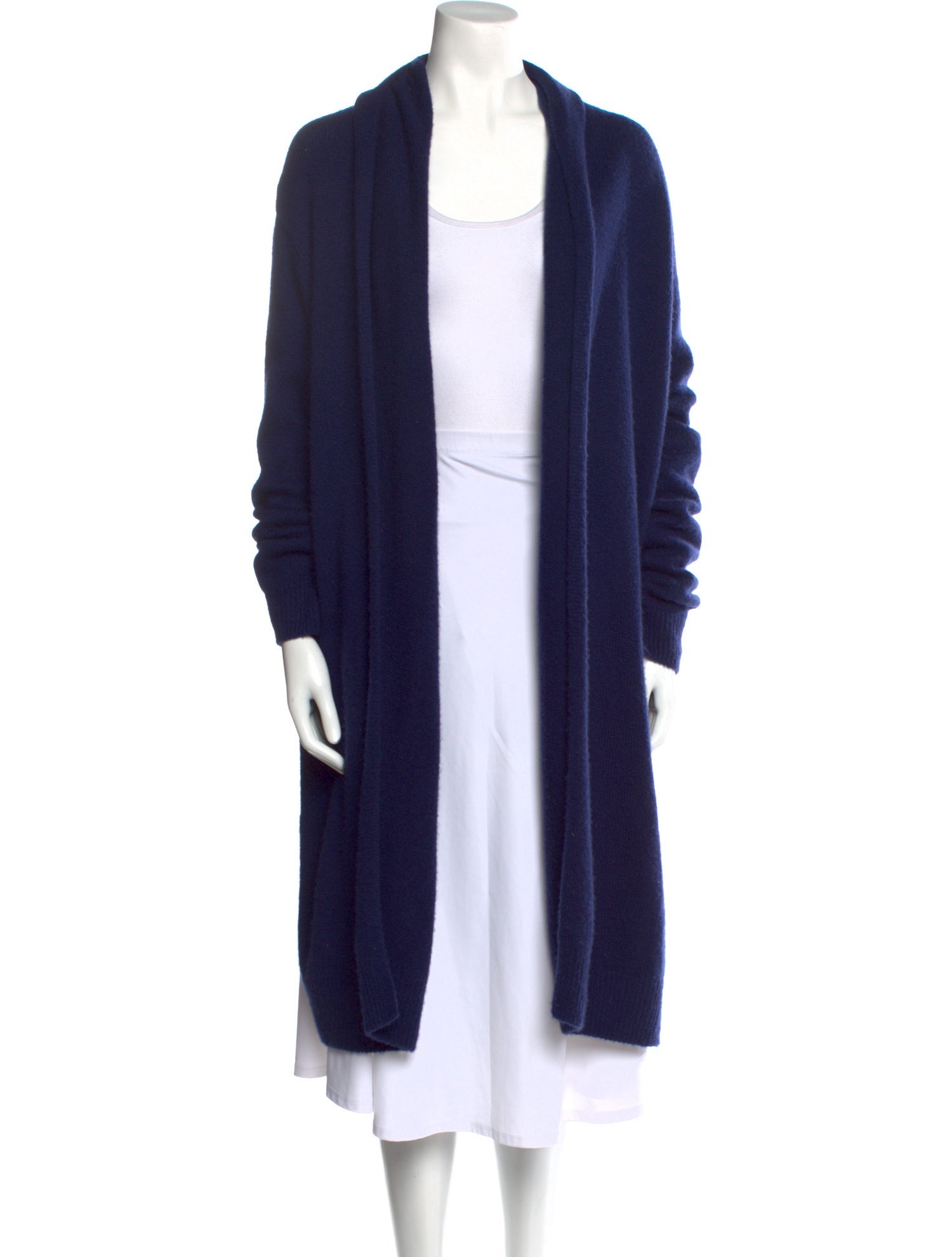 The Row Cashmere Open Front Sweater - Blue Knitwear, Clothing ...