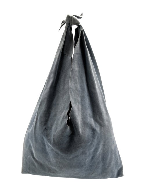 The Row Large Suede Bindle Bag - Blue Hobos, Handbags - THR140343 | The ...