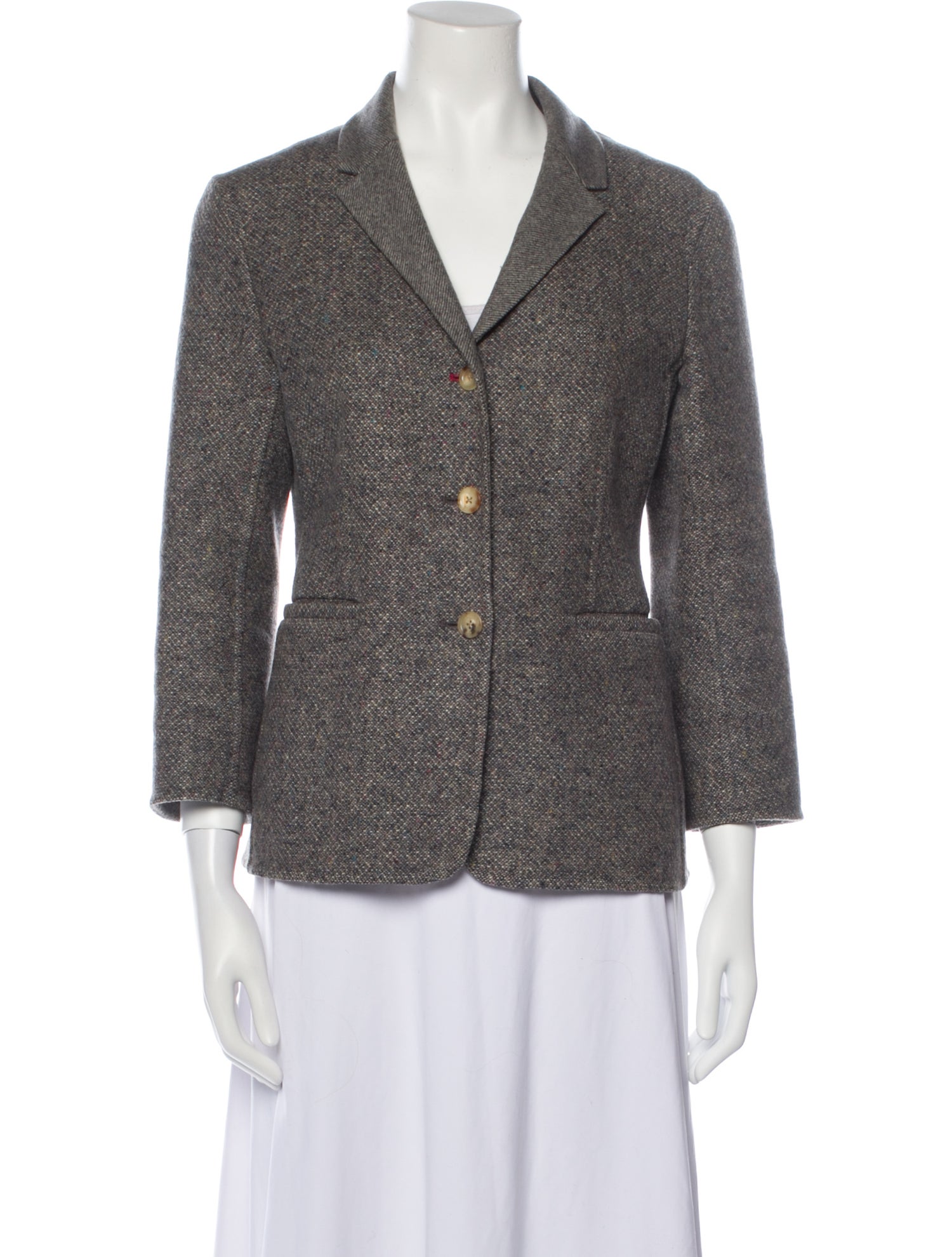The Row Tweed Pattern Blazer - Grey Jackets, Clothing - THR142014 | The ...