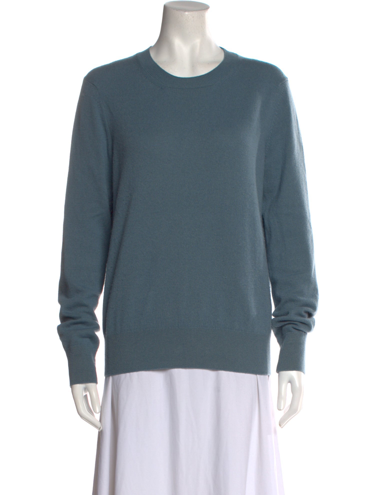 The Row Cashmere Crew Neck Sweater - Blue Knitwear, Clothing ...