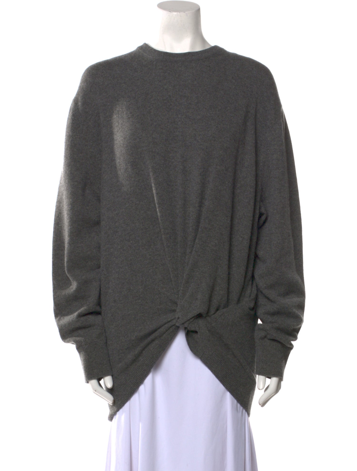 The Row Cashmere Crew Neck Sweater w/ Tags - Grey Knitwear, Clothing ...