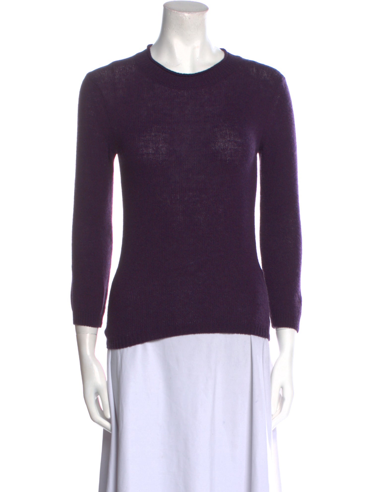 The Row Crew Neck Sweater - Purple Knitwear, Clothing - THR143969 | The ...