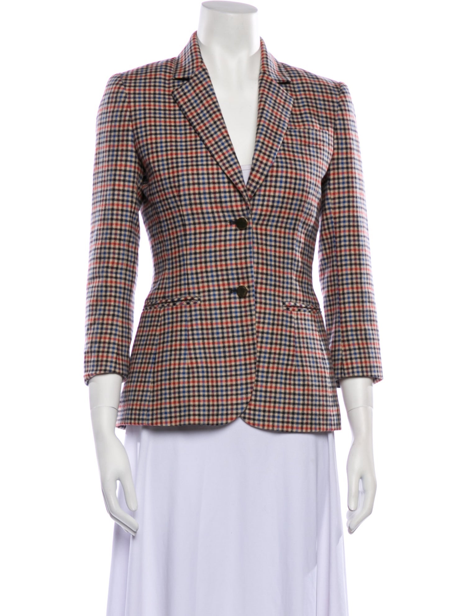 The Row Virgin Wool Plaid Print Blazer - Neutrals Jackets, Clothing ...