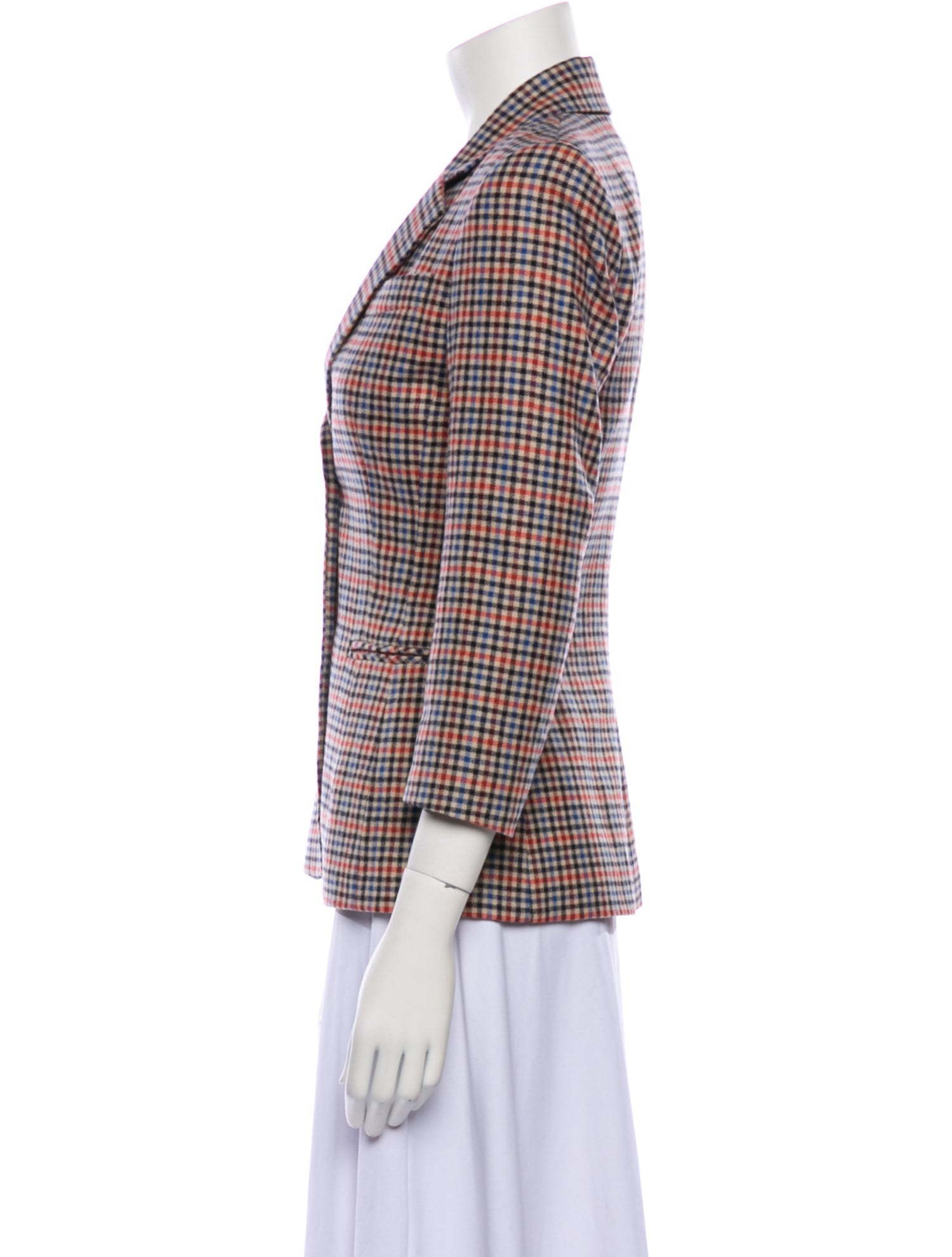 The Row Virgin Wool Plaid Print Blazer - Neutrals Jackets, Clothing ...