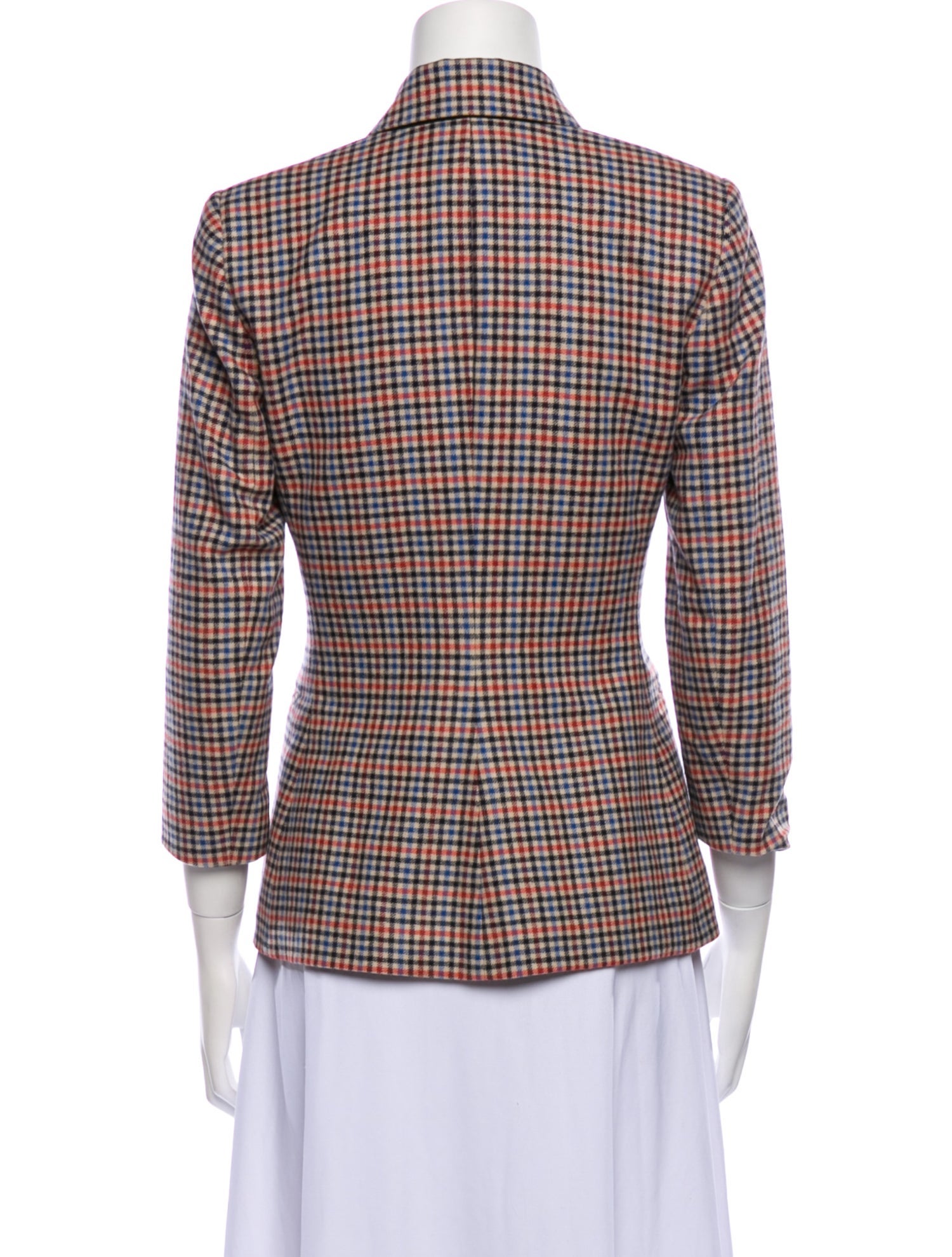 The Row Virgin Wool Plaid Print Blazer - Neutrals Jackets, Clothing ...
