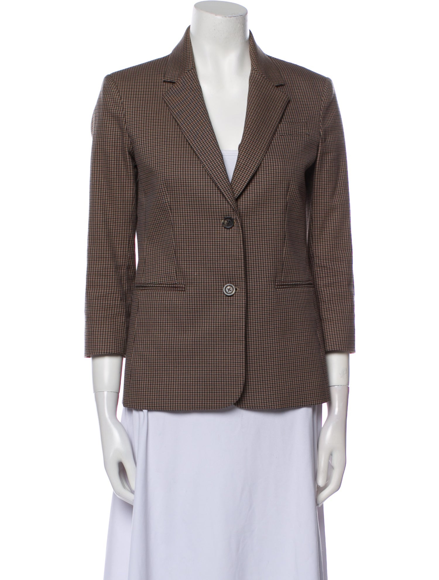The Row Plaid Print Blazer - Neutrals Jackets, Clothing - THR147103 ...