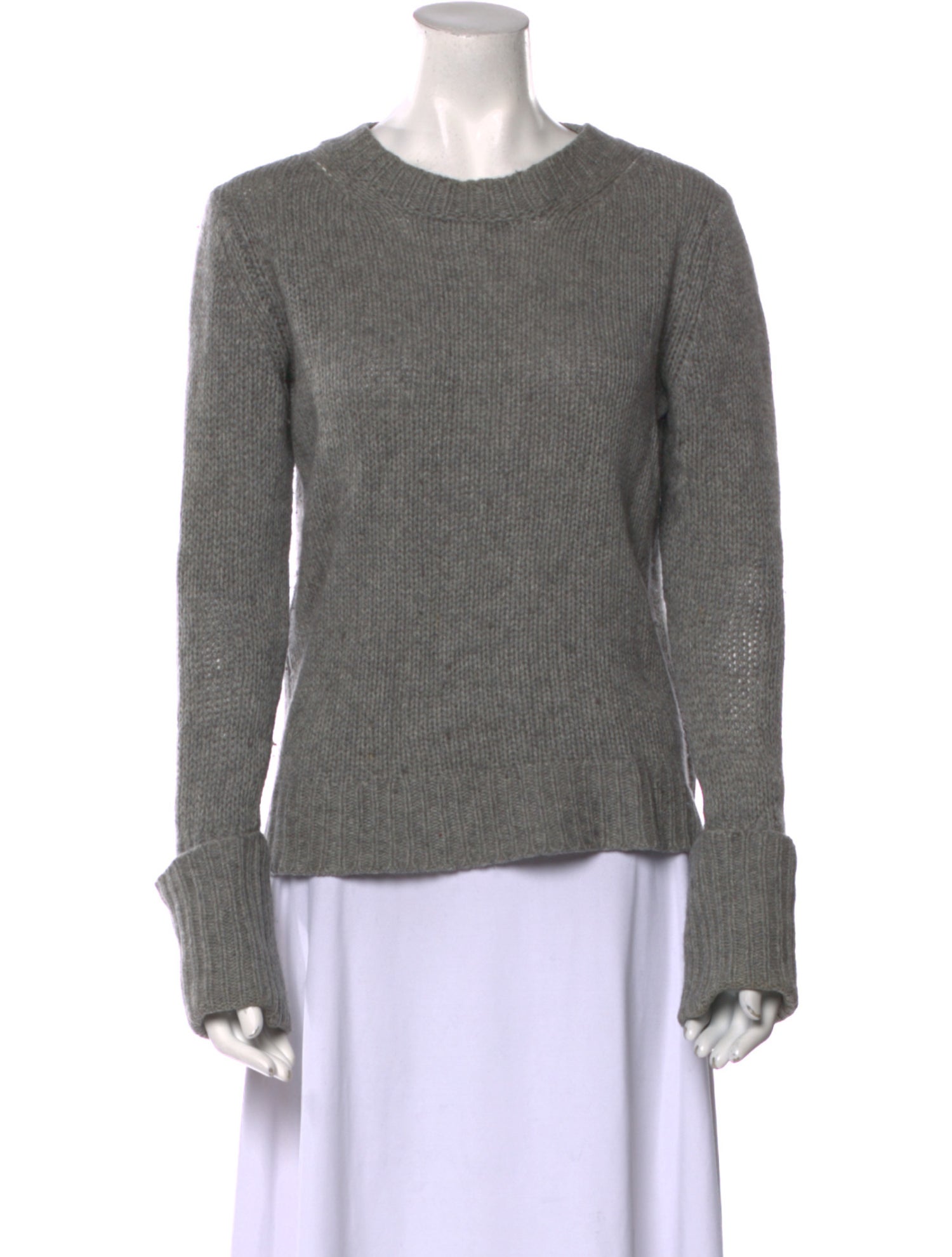 The Row Cashmere Crew Neck Sweater - Grey Knitwear, Clothing ...